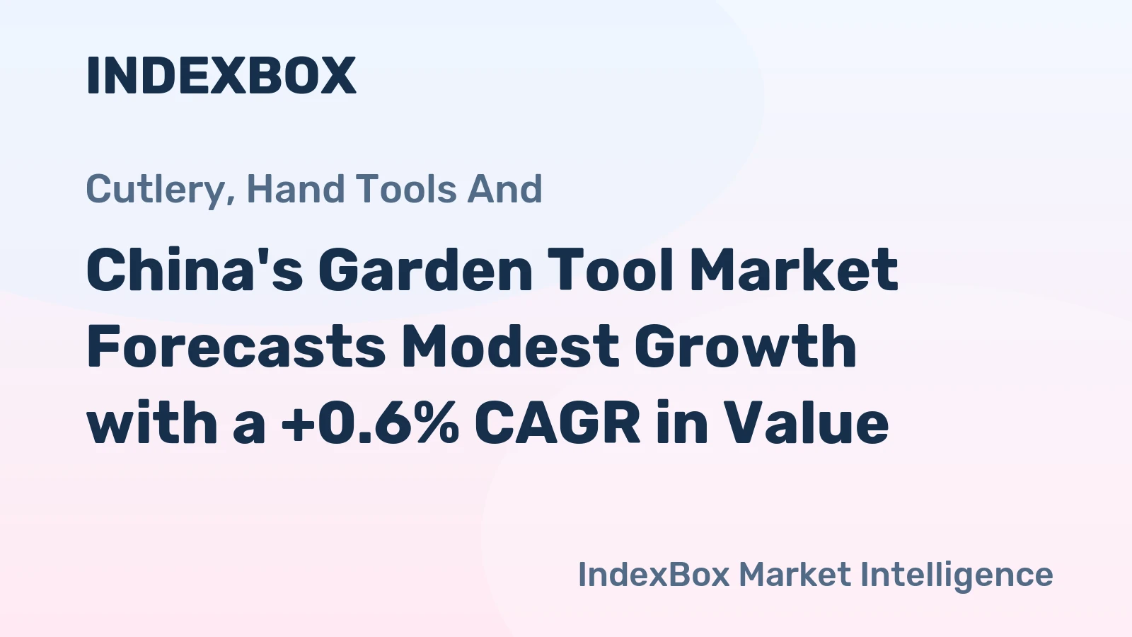 China's Garden Tool Market Forecasts Modest Growth with a +0.6% CAGR in Value