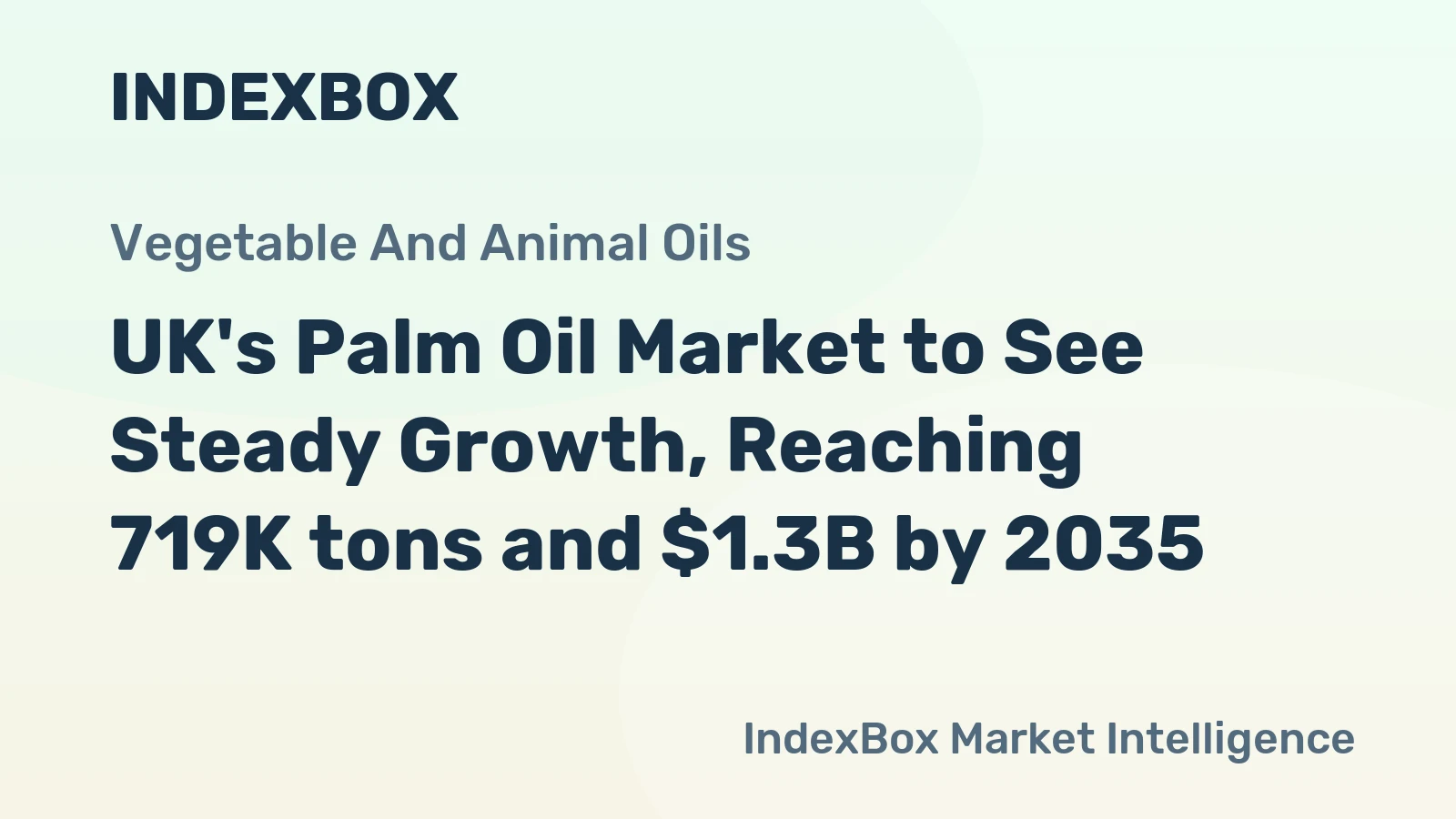 UK's Palm Oil Market to See Steady Growth, Reaching 719K tons and $1.3B by 2035
