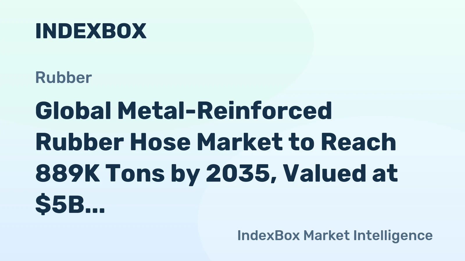 Global Metal-Reinforced Rubber Hose Market to Reach 889K Tons by 2035, Valued at $5B