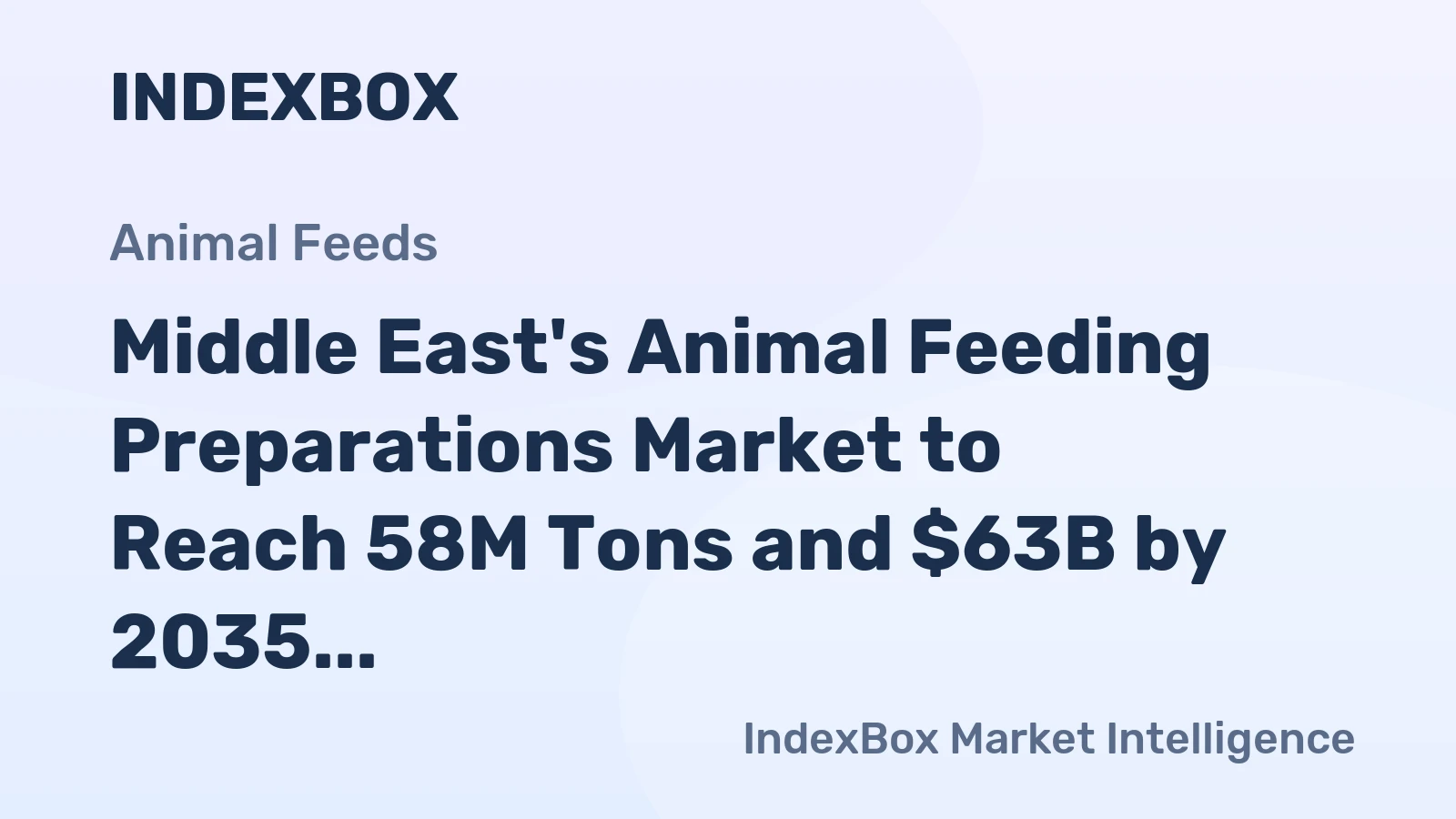Middle East's Animal Feeding Preparations Market to Reach 58M Tons and $63B by 2035, Driven by Growing Demand