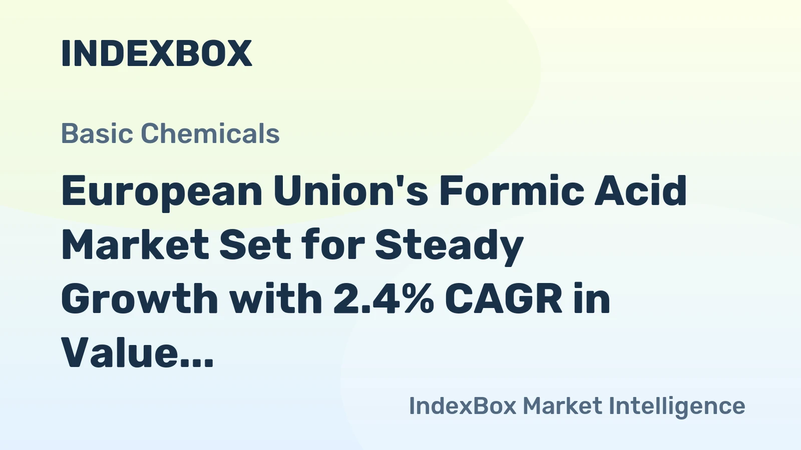 European Union's Formic Acid Market Set for Steady Growth with 2.4% CAGR in Value