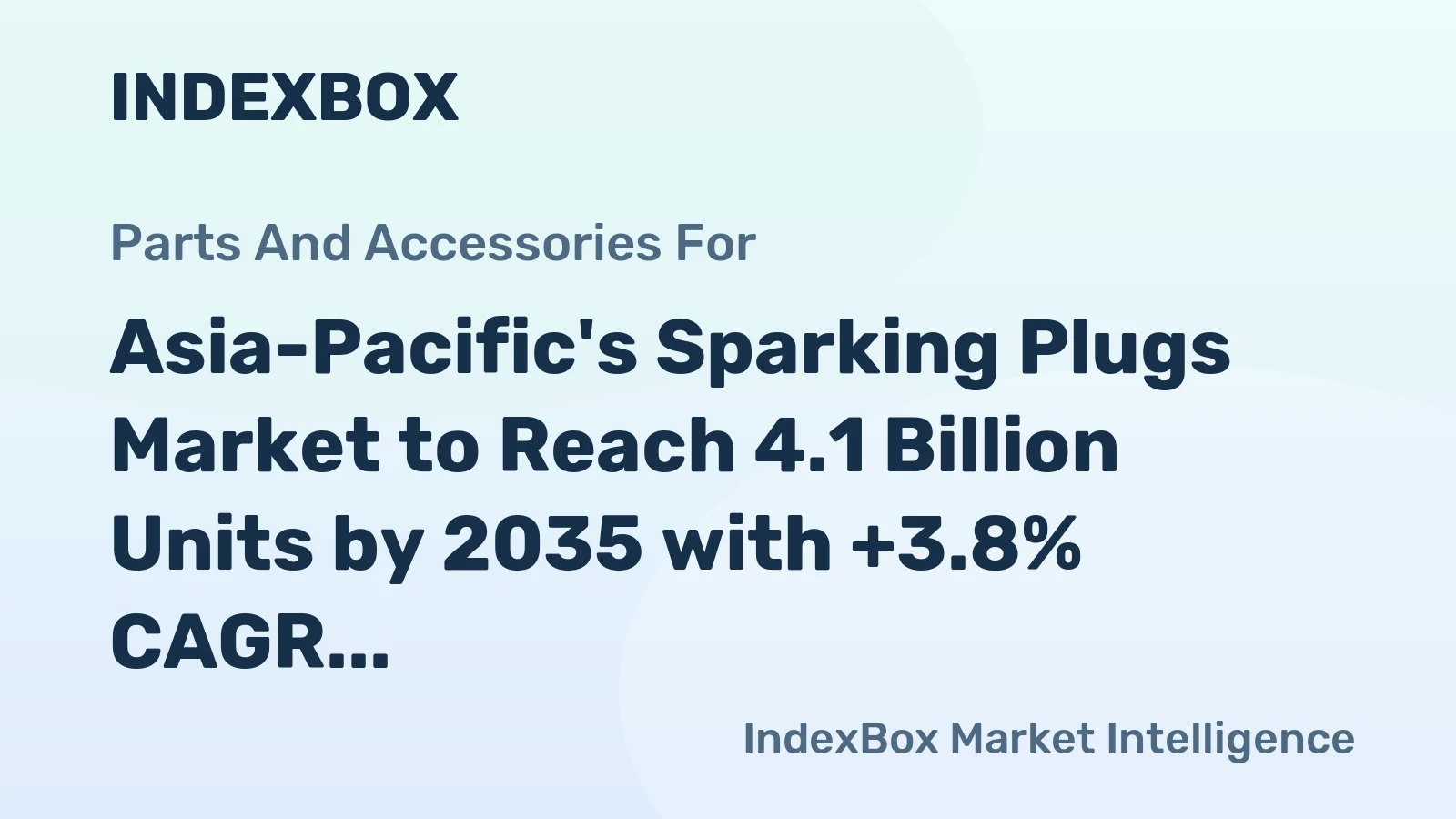 Asia-Pacific's Sparking Plugs Market to Reach 4.1 Billion Units by 2035 with +3.8% CAGR