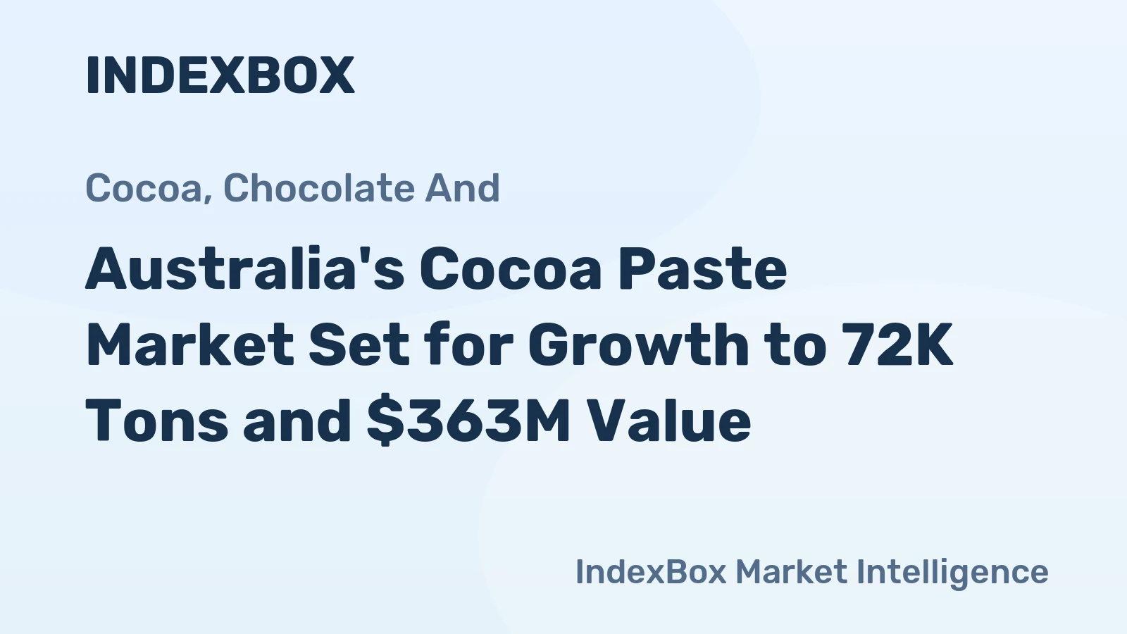Australia's Cocoa Paste Market Set for Growth to 72K Tons and $363M Value