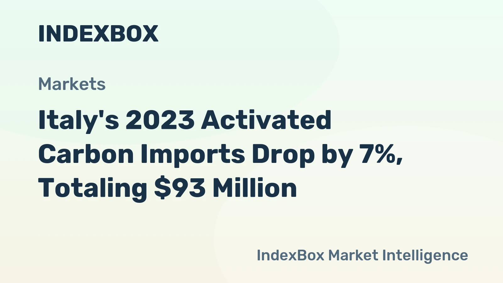 Italy's 2023 Activated Carbon Imports Drop by 7%, Totaling $93 Million