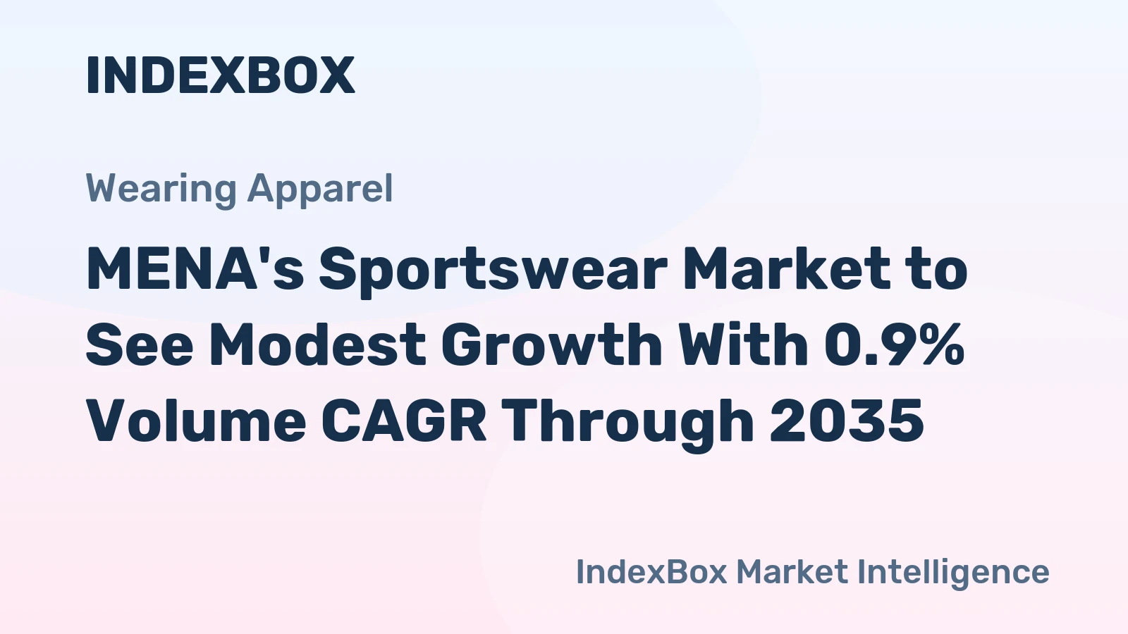 MENA's Sportswear Market to See Modest Growth With 0.9% Volume CAGR Through 2035