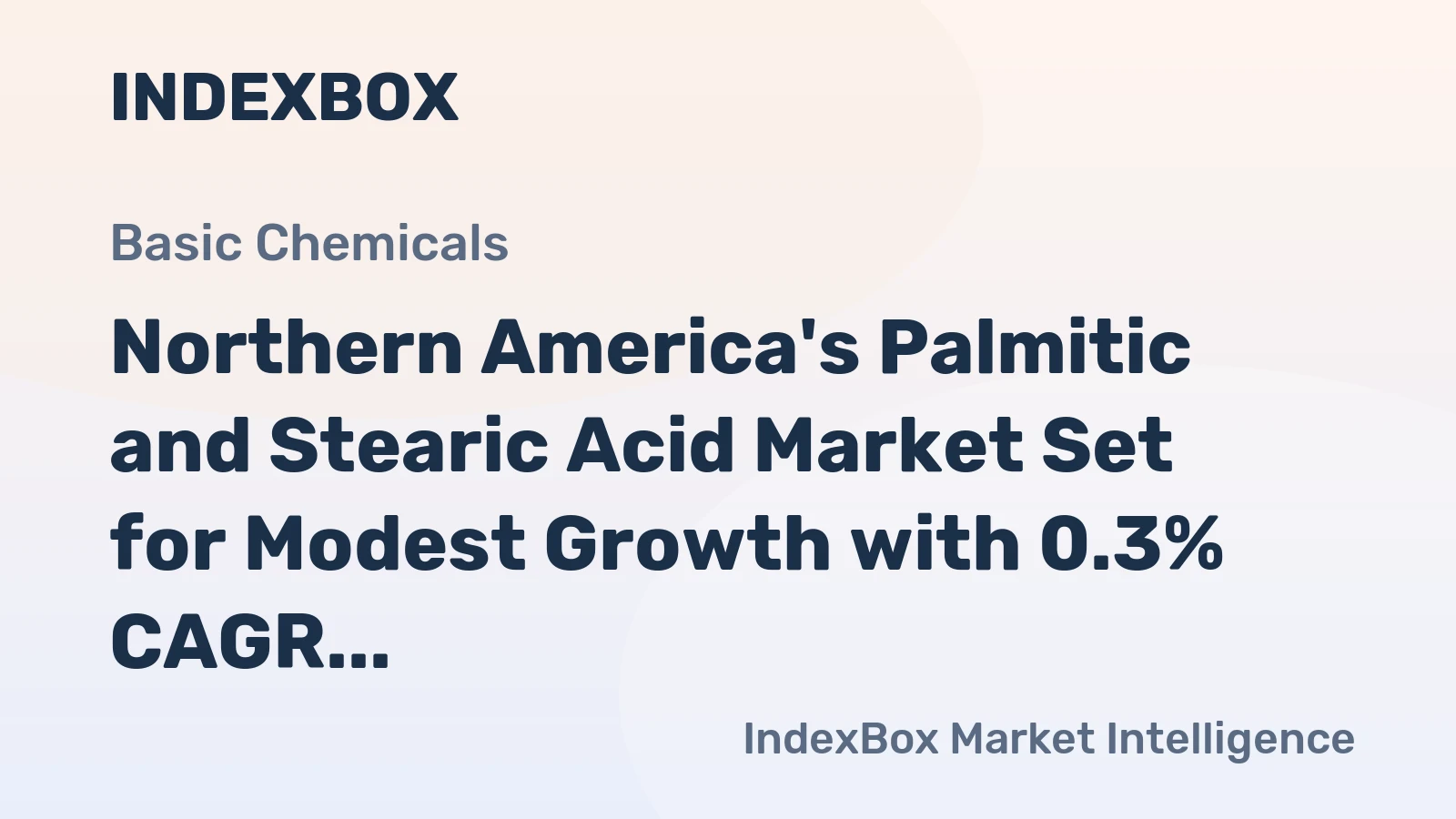 Northern America's Palmitic and Stearic Acid Market Set for Modest Growth with 0.3% CAGR
