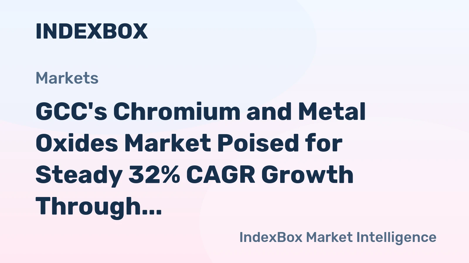 GCC's Chromium and Metal Oxides Market Poised for Steady 32% CAGR Growth Through 2035