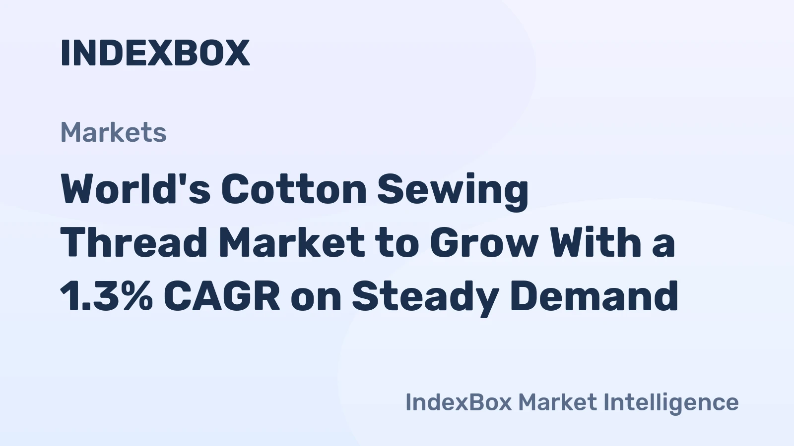World's Cotton Sewing Thread Market to Grow With a 1.3% CAGR on Steady Demand