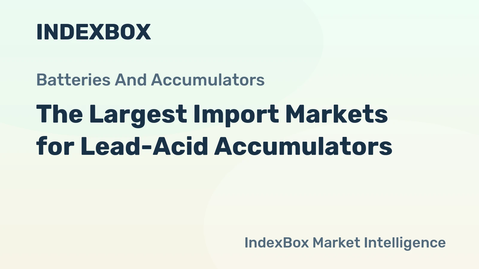 The Largest Import Markets for Lead-Acid Accumulators