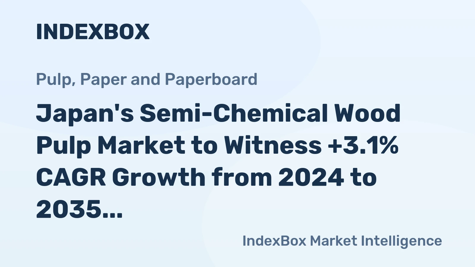 Japan's Semi-Chemical Wood Pulp Market to Witness +3.1% CAGR Growth from 2024 to 2035