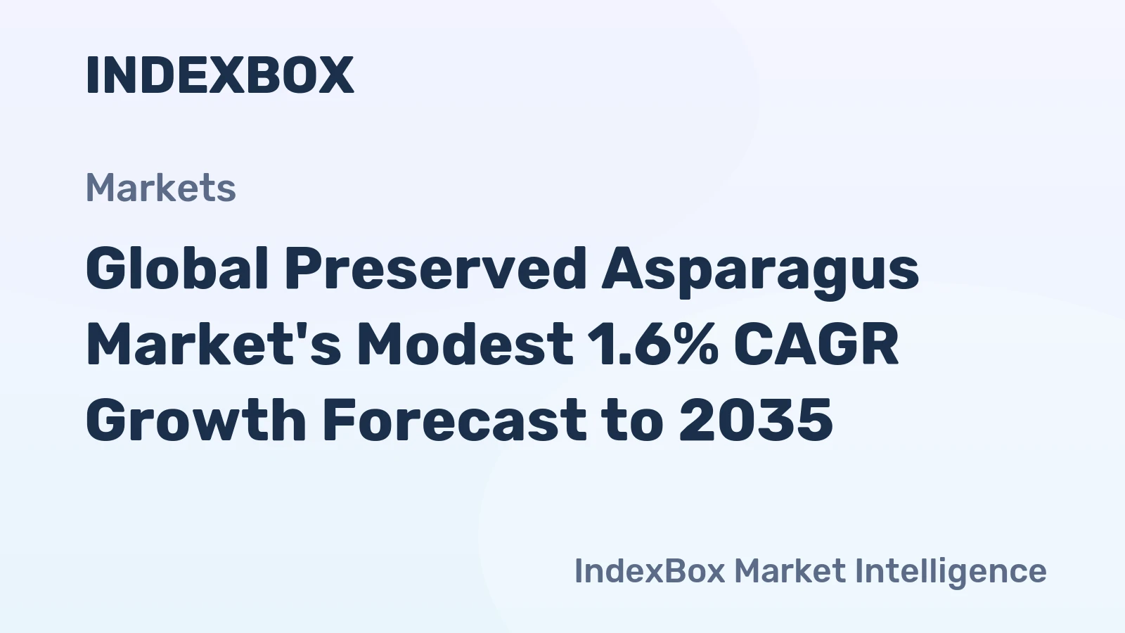 Global Preserved Asparagus Market's Modest 1.6% CAGR Growth Forecast to 2035