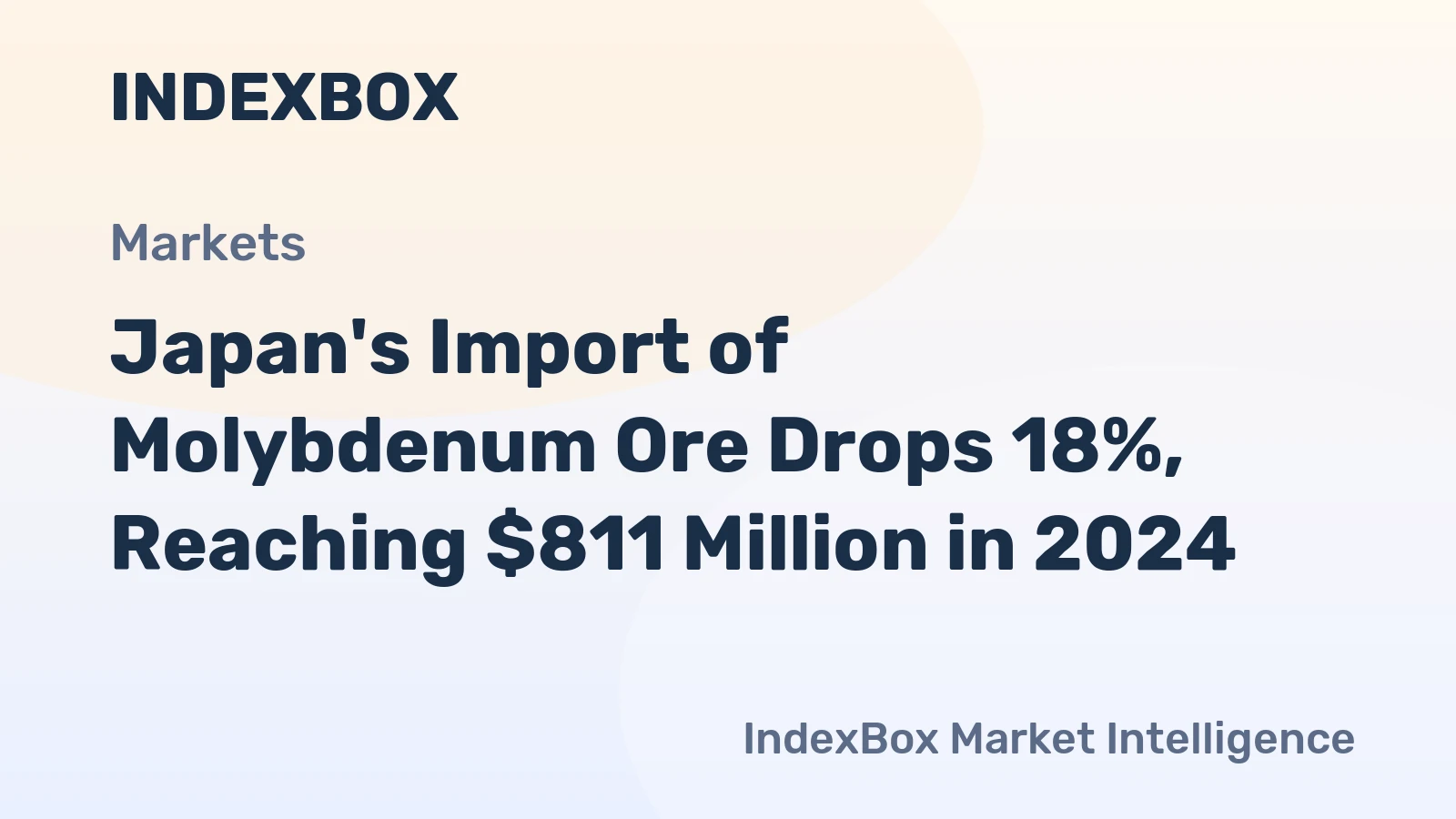 Japan's Import of Molybdenum Ore Drops 18%, Reaching $811 Million in 2024