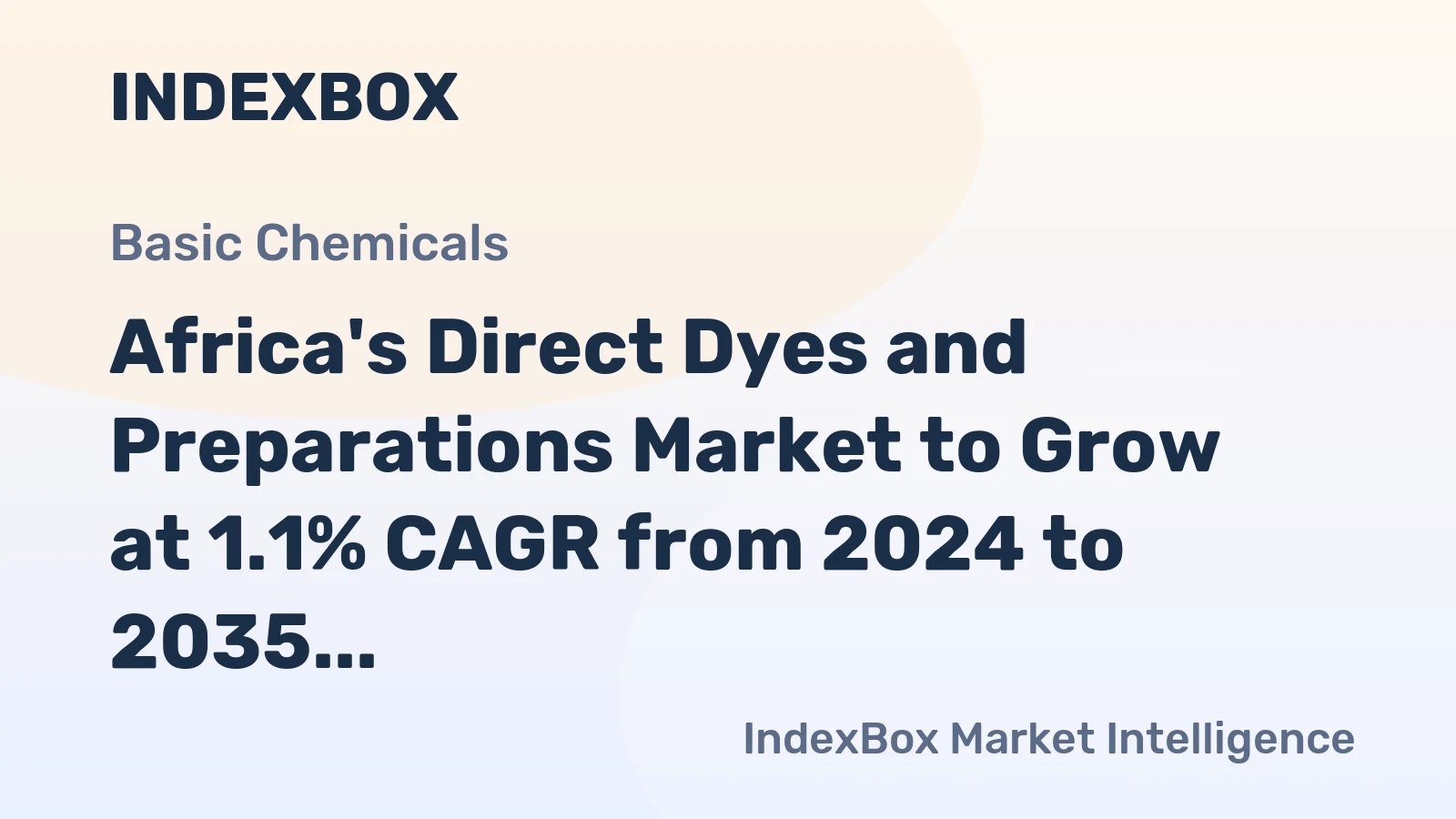 Africa's Direct Dyes and Preparations Market to Grow at 1.1% CAGR from 2024 to 2035