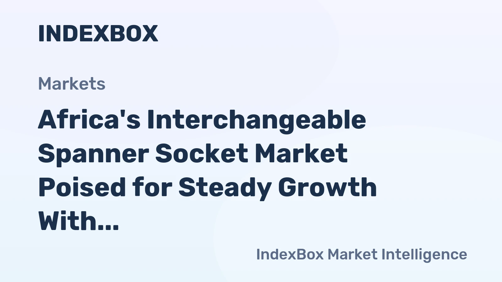 Africa's Interchangeable Spanner Socket Market Poised for Steady Growth With 1.7% CAGR in Value