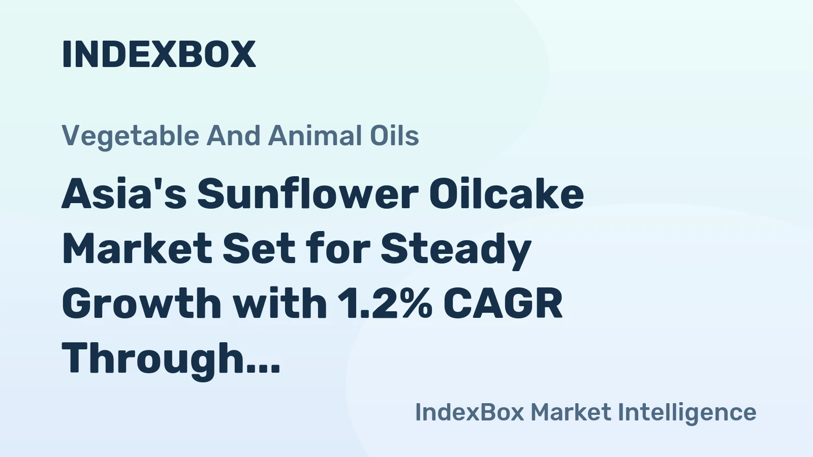 Asia's Sunflower Oilcake Market Set for Steady Growth with 1.2% CAGR Through 2035