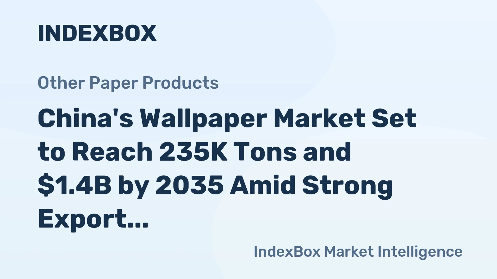 China's Wallpaper Market Set to Reach 235K Tons and $1.4B by 2035 Amid Strong Export Growth