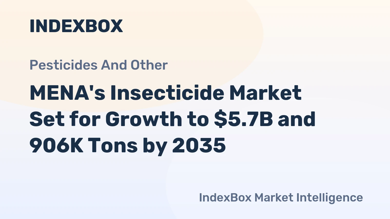 MENA's Insecticide Market Set for Growth to $5.7B and 906K Tons by 2035