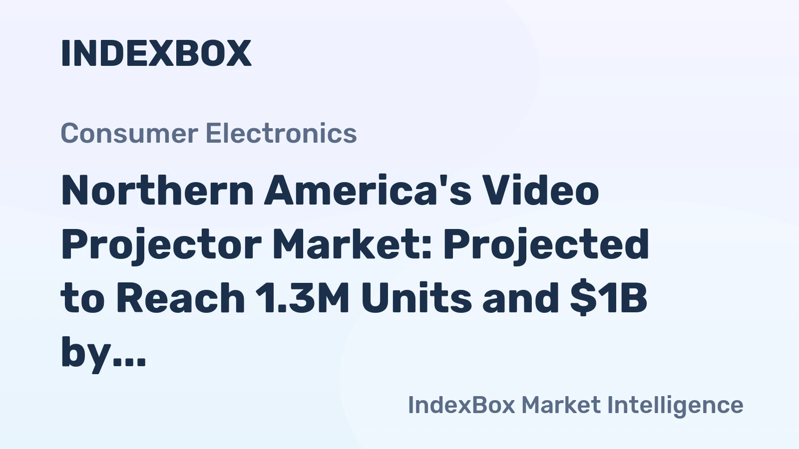 Northern America's Video Projector Market: Projected to Reach 1.3M Units and $1B by 2035