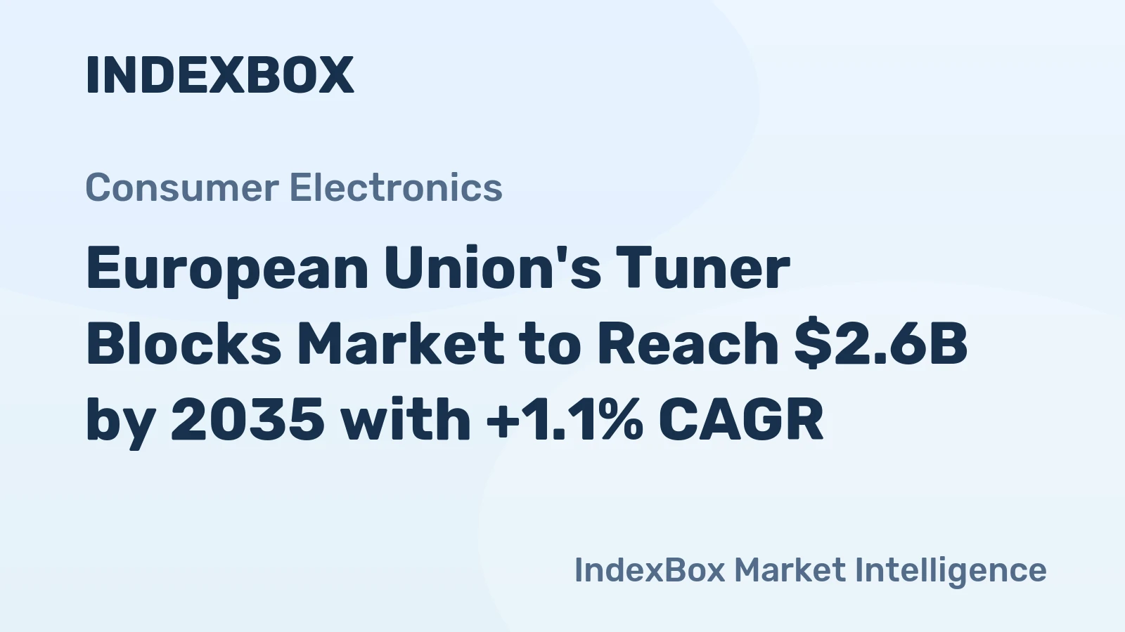 European Union's Tuner Blocks Market to Reach $2.6B by 2035 with +1.1% CAGR