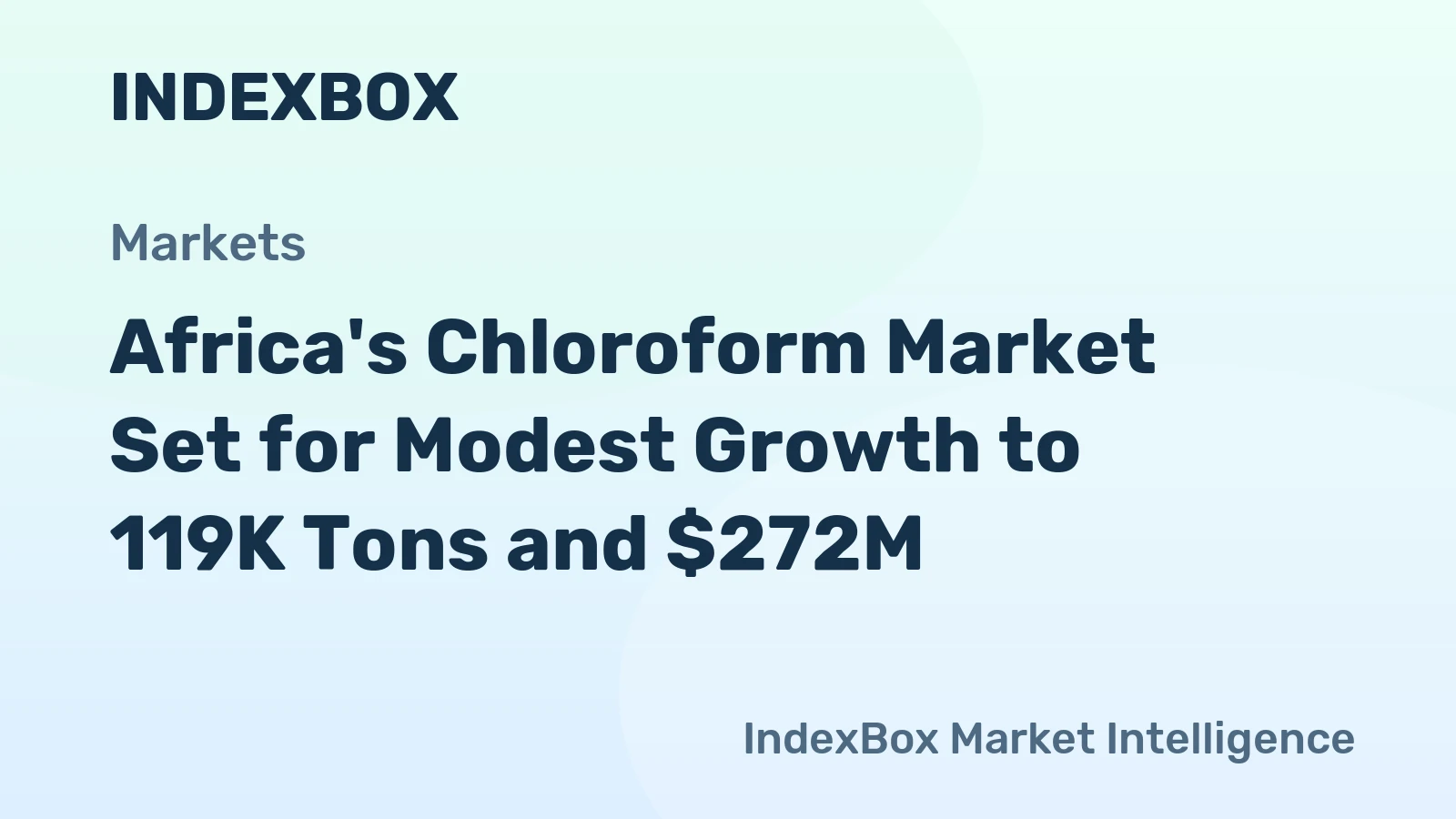 Africa's Chloroform Market Set for Modest Growth to 119K Tons and $272M