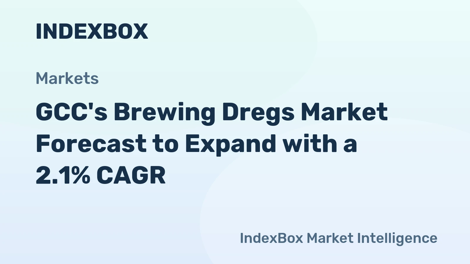 GCC's Brewing Dregs Market Forecast to Expand with a 2.1% CAGR