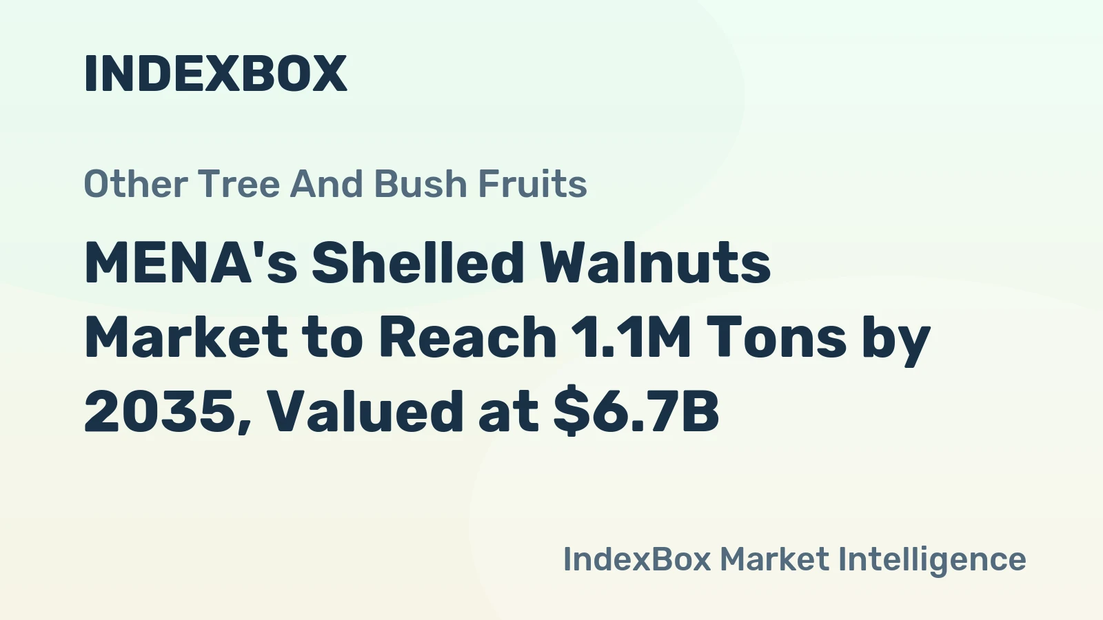 MENA's Shelled Walnuts Market to Reach 1.1M Tons by 2035, Valued at $6.7B