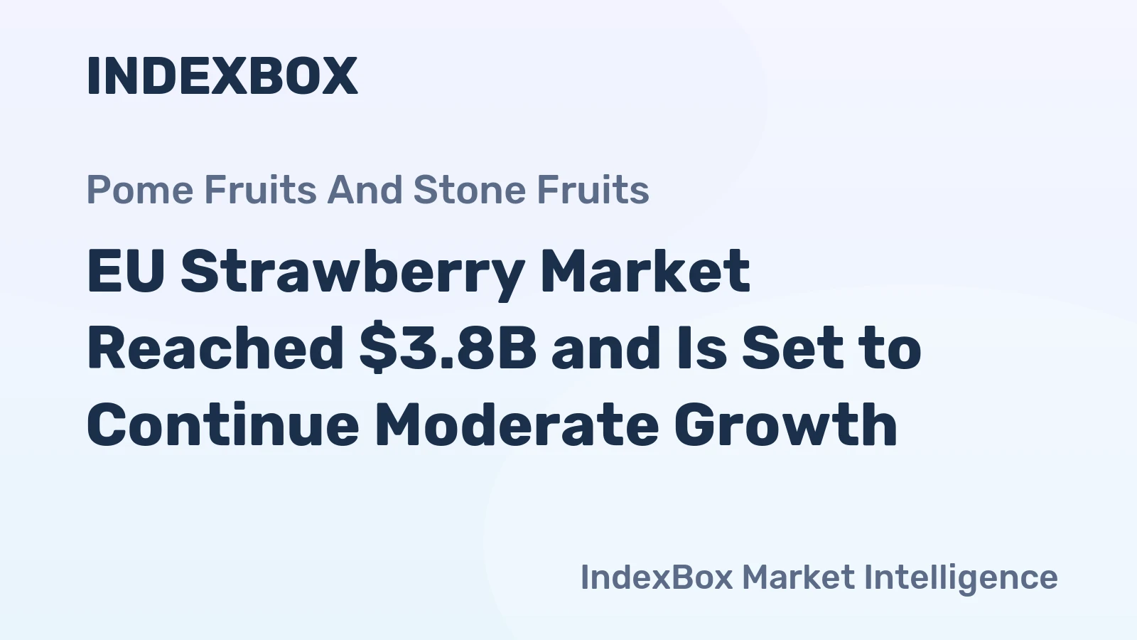 EU Strawberry Market Reached $3.8B and Is Set to Continue Moderate Growth