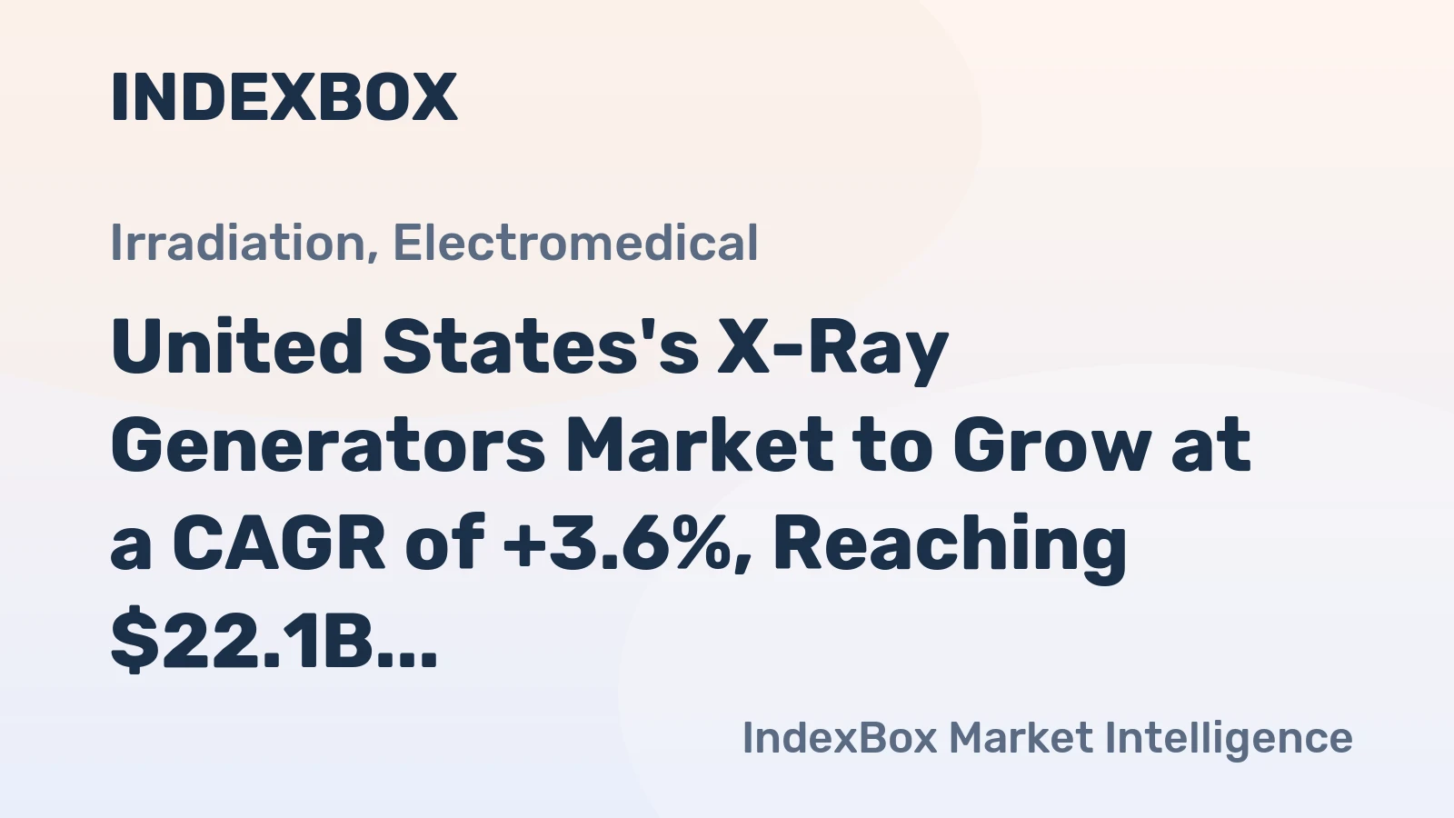 United States's X-Ray Generators Market to Grow at a CAGR of +3.6%, Reaching $22.1B by 2035