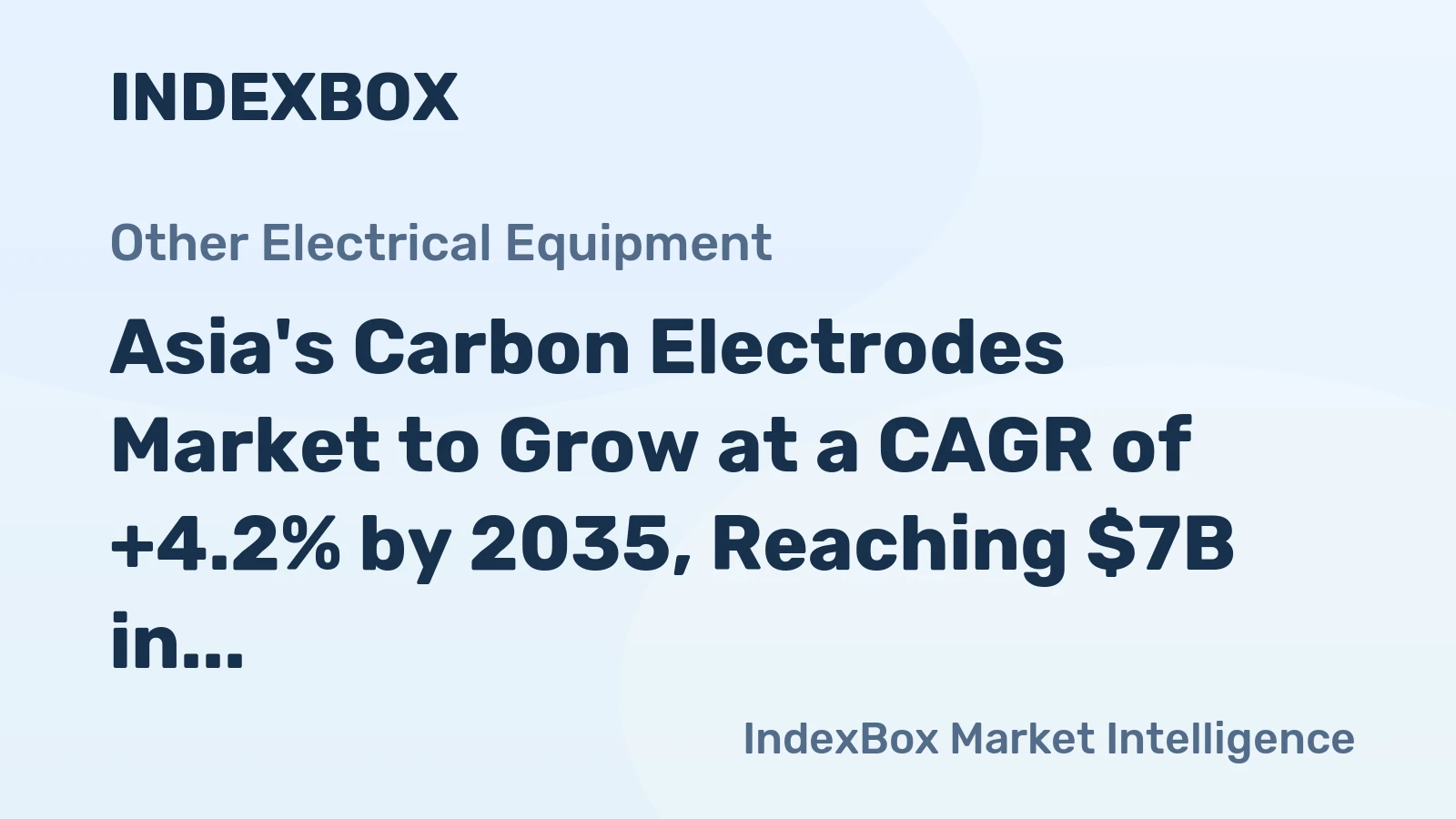 Asia's Carbon Electrodes Market to Grow at a CAGR of +4.2% by 2035, Reaching $7B in Value