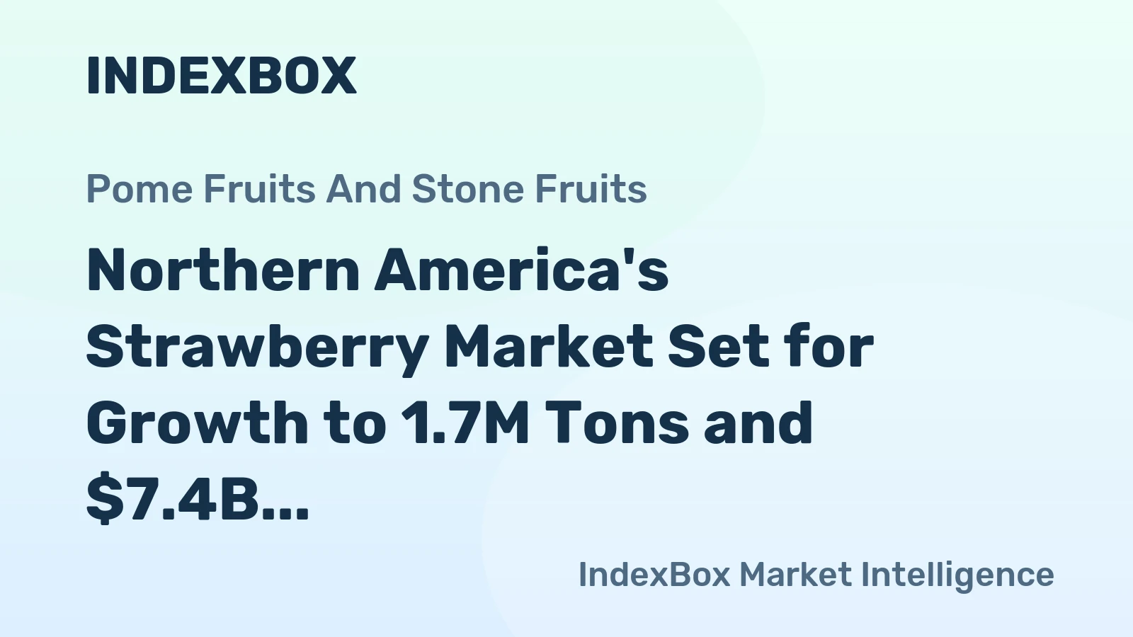 Northern America's Strawberry Market Set for Growth to 1.7M Tons and $7.4B in Value