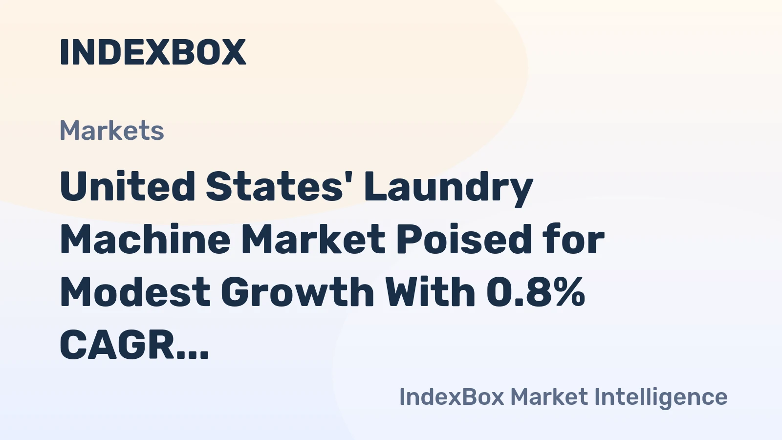 United States' Laundry Machine Market Poised for Modest Growth With 0.8% CAGR Through 2035