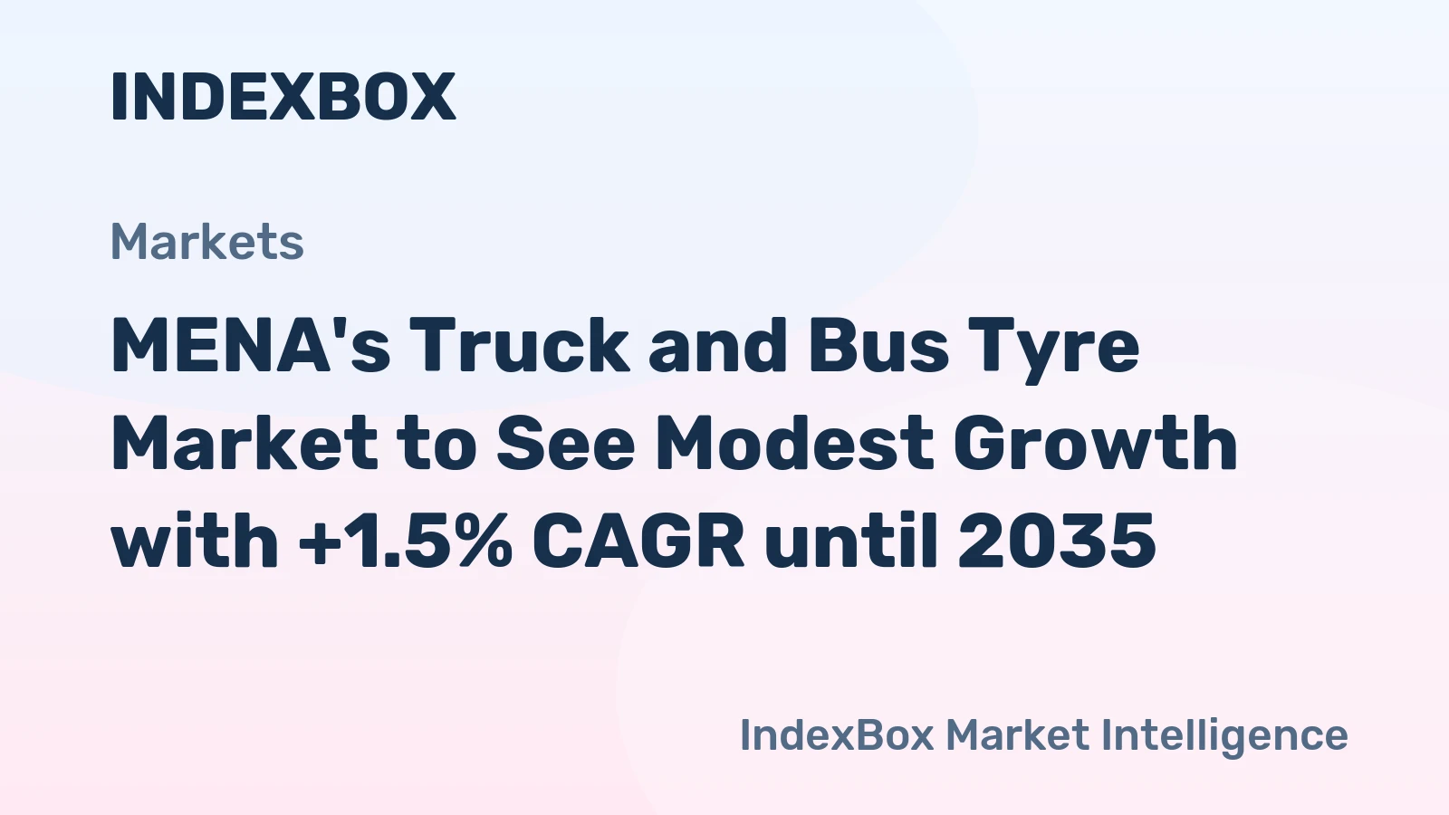 MENA's Truck and Bus Tyre Market to See Modest Growth with +1.5% CAGR until 2035