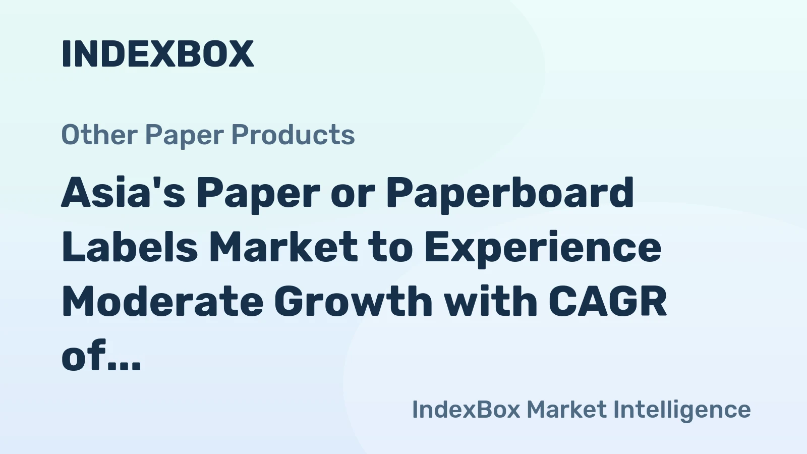 Asia's Paper or Paperboard Labels Market to Experience Moderate Growth with CAGR of +1.6% from 2024 to 2035