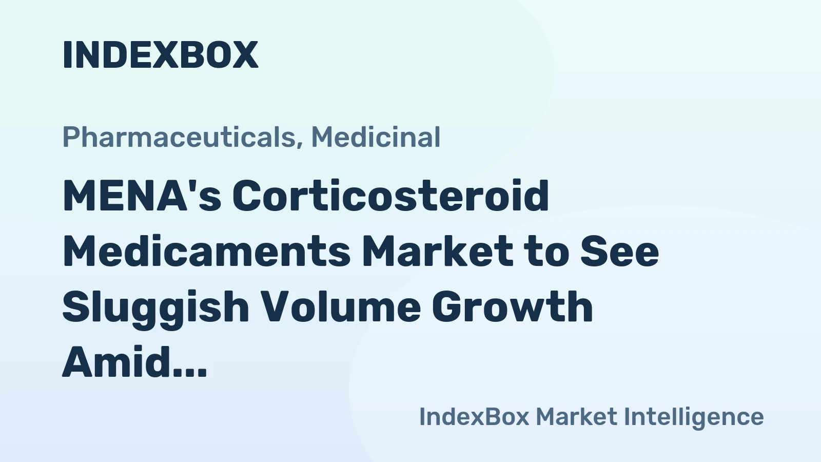 MENA's Corticosteroid Medicaments Market to See Sluggish Volume Growth Amid Stronger Value Expansion