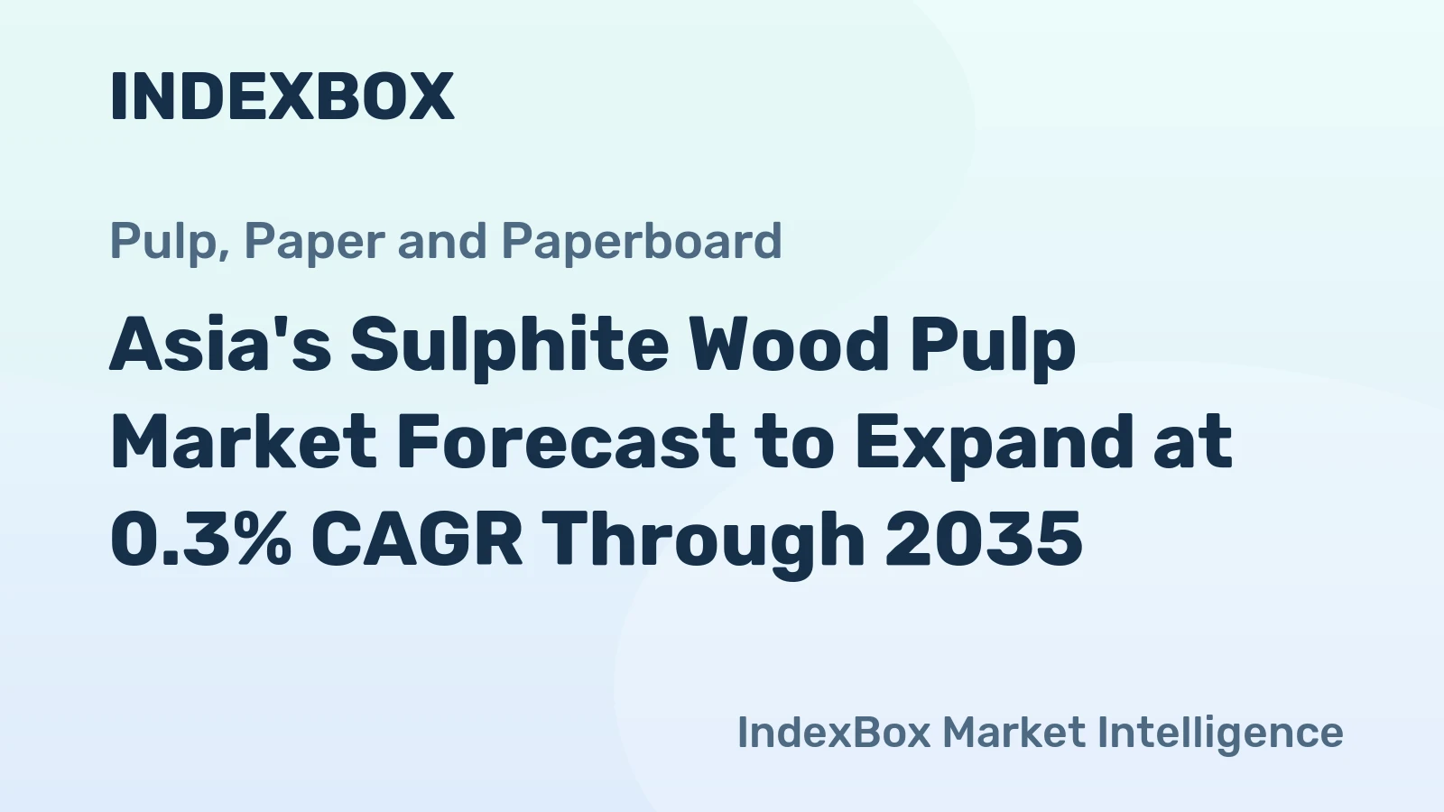 Asia's Sulphite Wood Pulp Market Forecast to Expand at 0.3% CAGR Through 2035