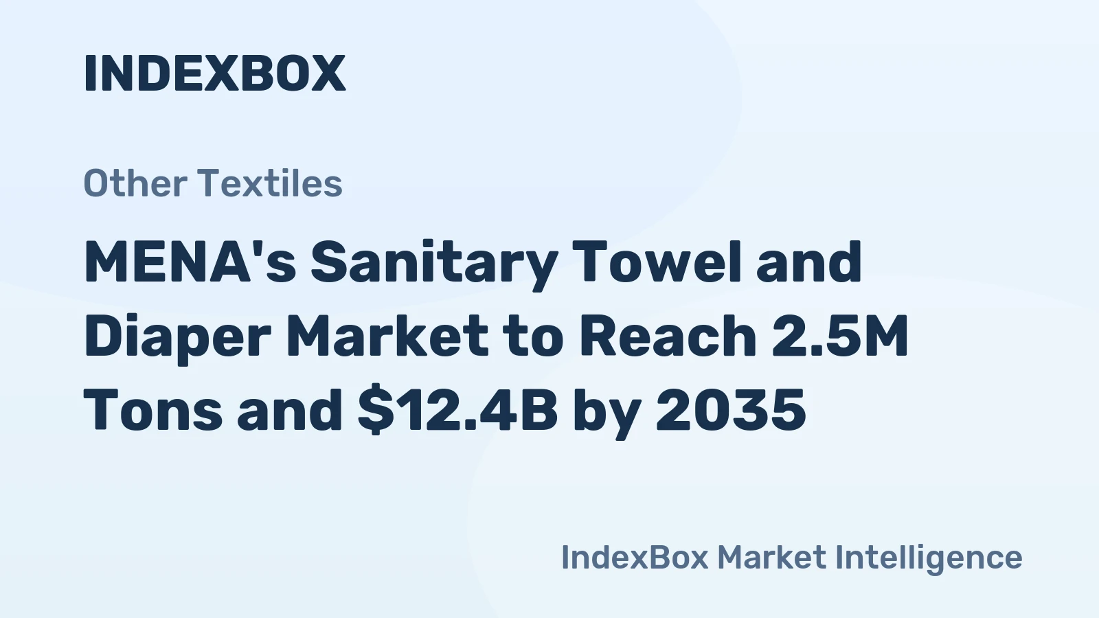 MENA's Sanitary Towel and Diaper Market to Reach 2.5M Tons and $12.4B by 2035