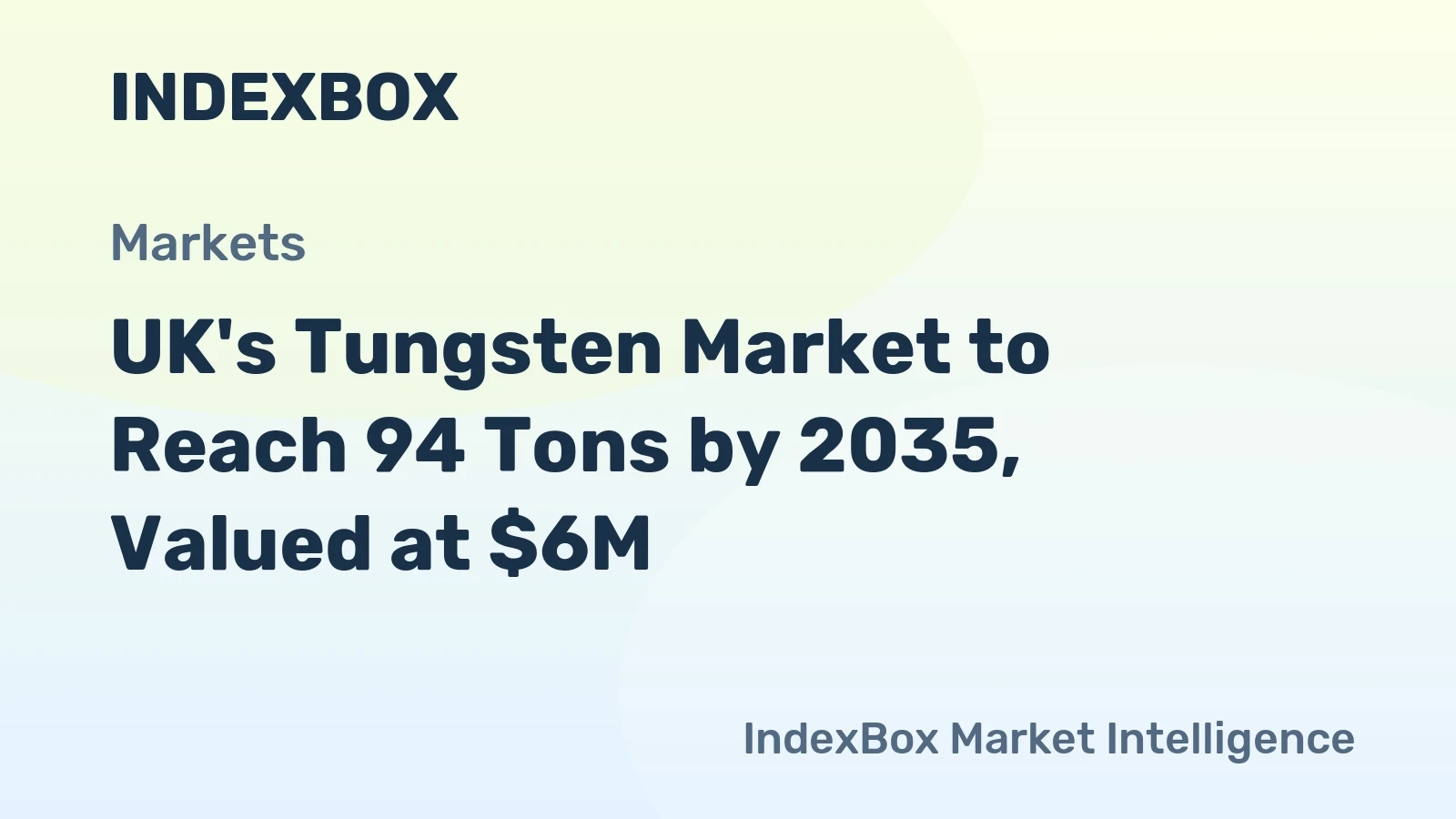 UK's Tungsten Market to Reach 94 Tons by 2035, Valued at $6M