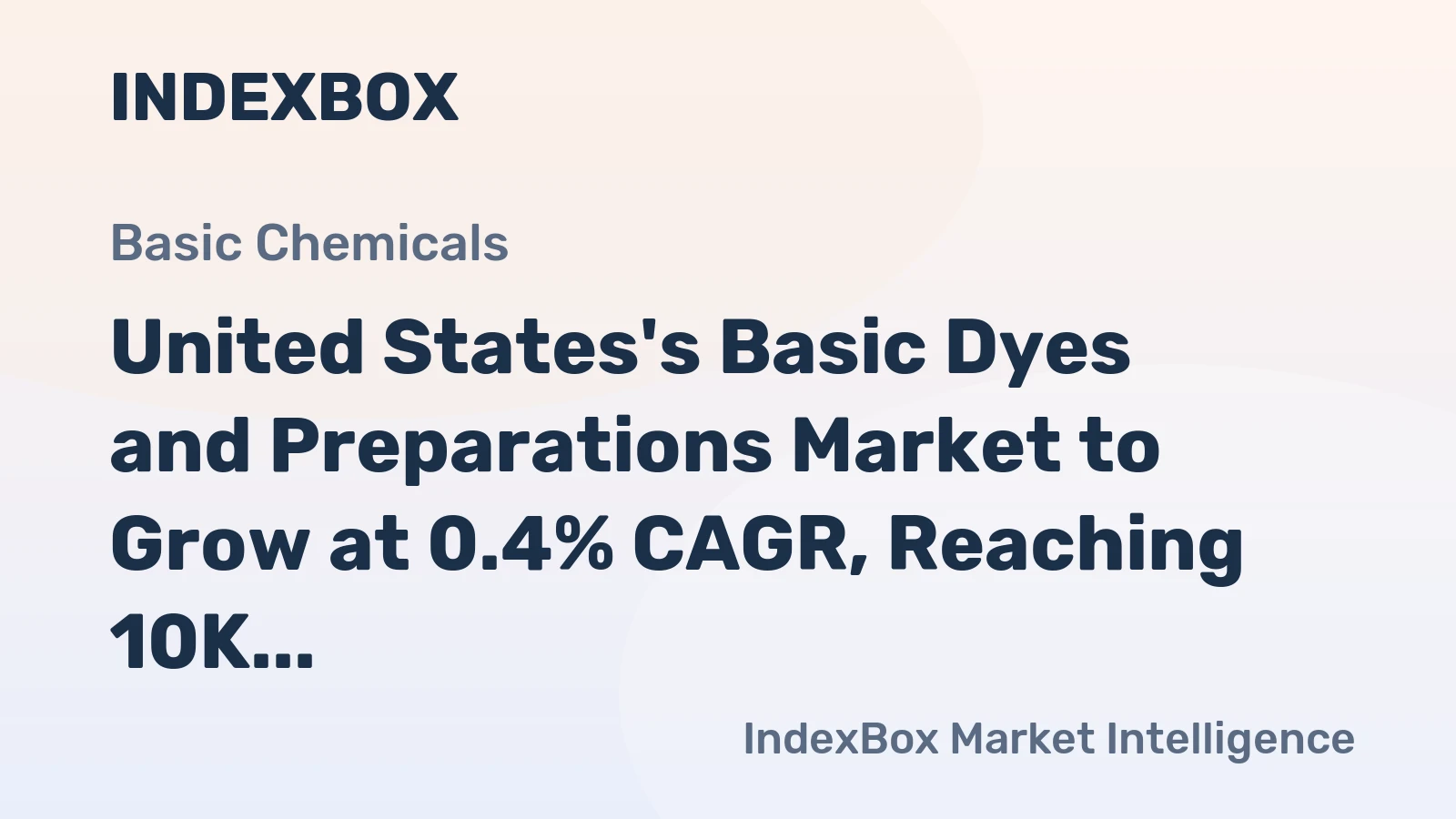 United States's Basic Dyes and Preparations Market to Grow at 0.4% CAGR, Reaching 10K tons by 2035