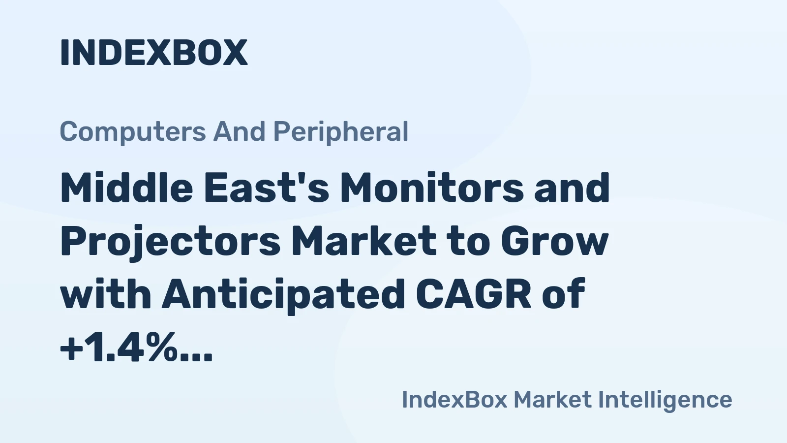 Middle East's Monitors and Projectors Market to Grow with Anticipated CAGR of +1.4% by 2035, Reaching $286M in Value