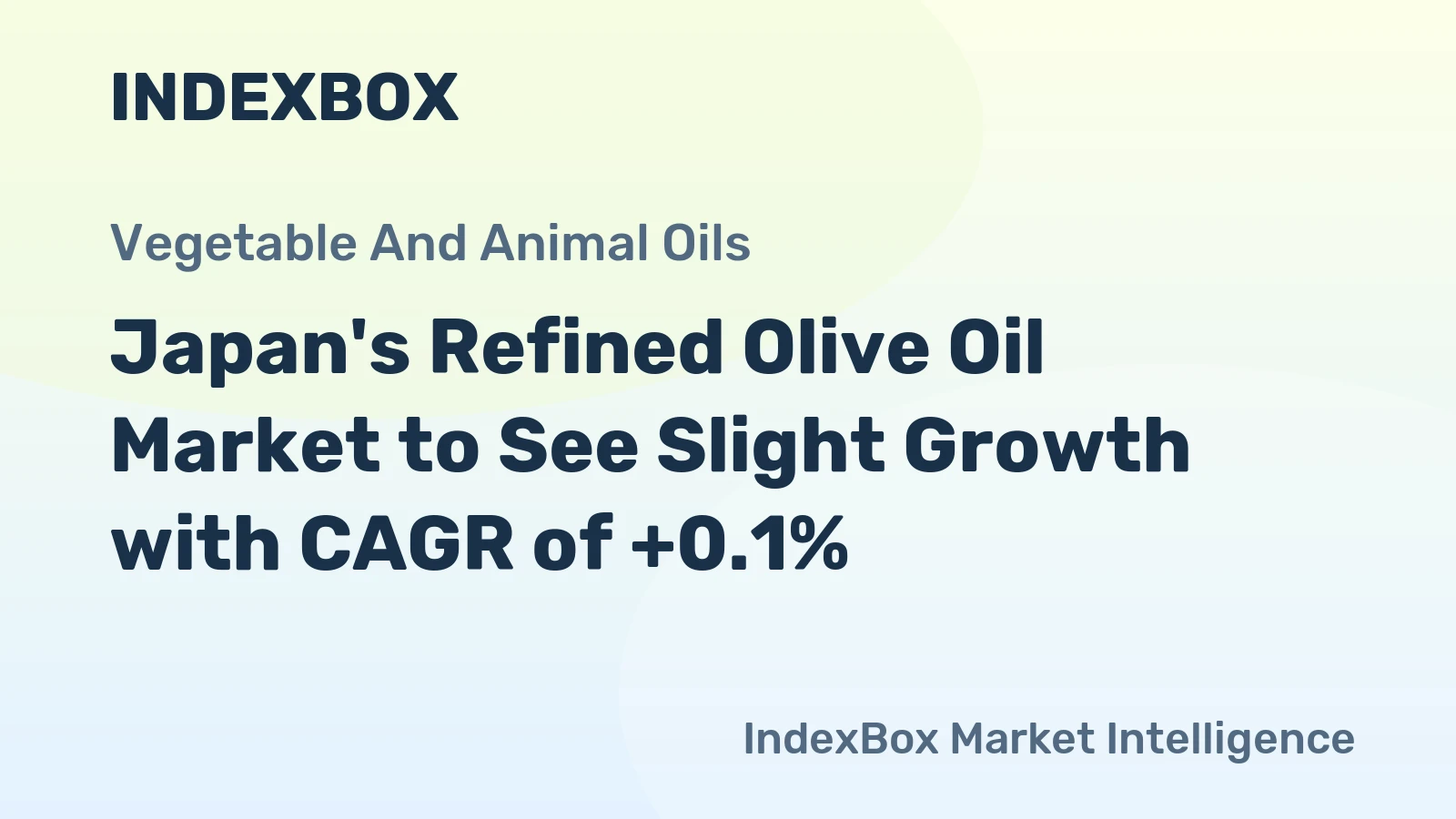 Japan's Refined Olive Oil Market to See Slight Growth with CAGR of +0.1%
