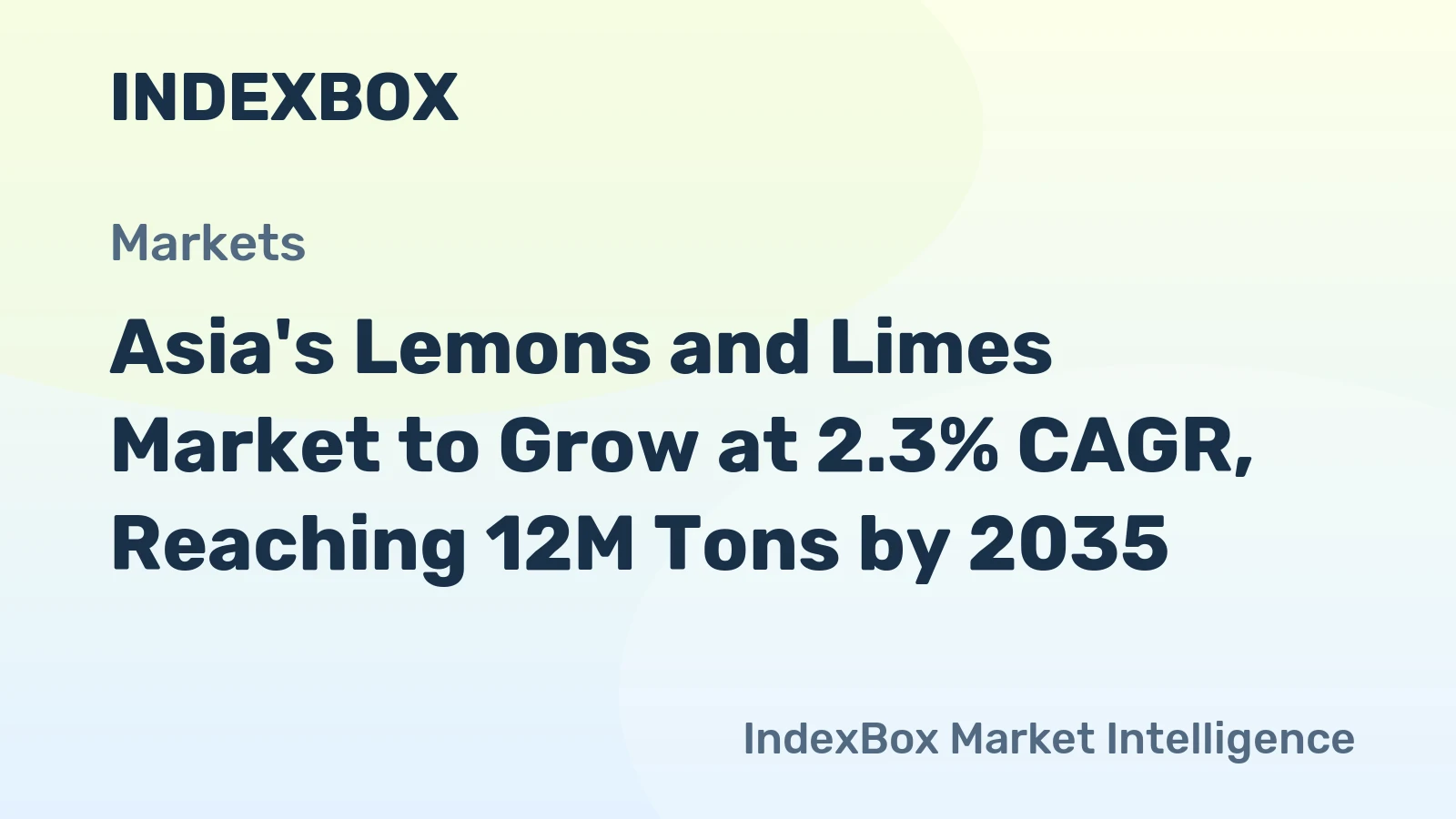 Asia's Lemons and Limes Market to Grow at 2.3% CAGR, Reaching 12M Tons by 2035