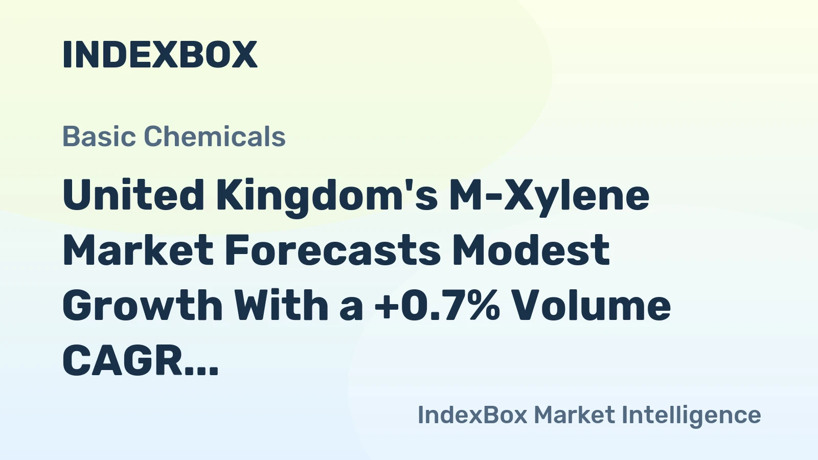 United Kingdom's M-Xylene Market Forecasts Modest Growth With a +0.7% Volume CAGR Through 2035