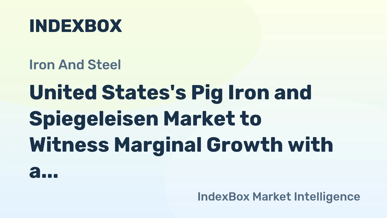 United States's Pig Iron and Spiegeleisen Market to Witness Marginal Growth with a CAGR of +0.2% from 2024 to 2035
