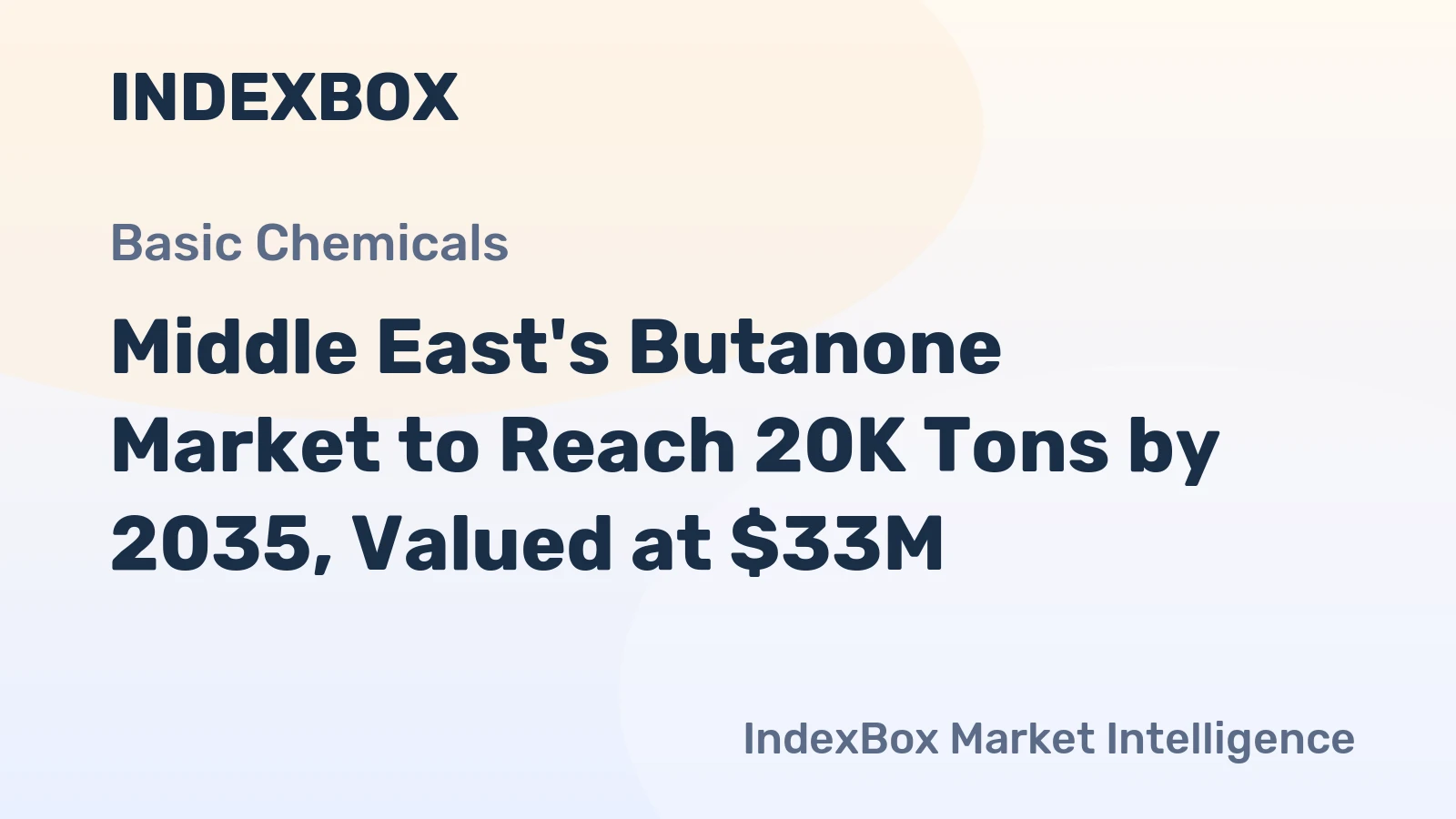 Middle East's Butanone Market to Reach 20K Tons by 2035, Valued at $33M