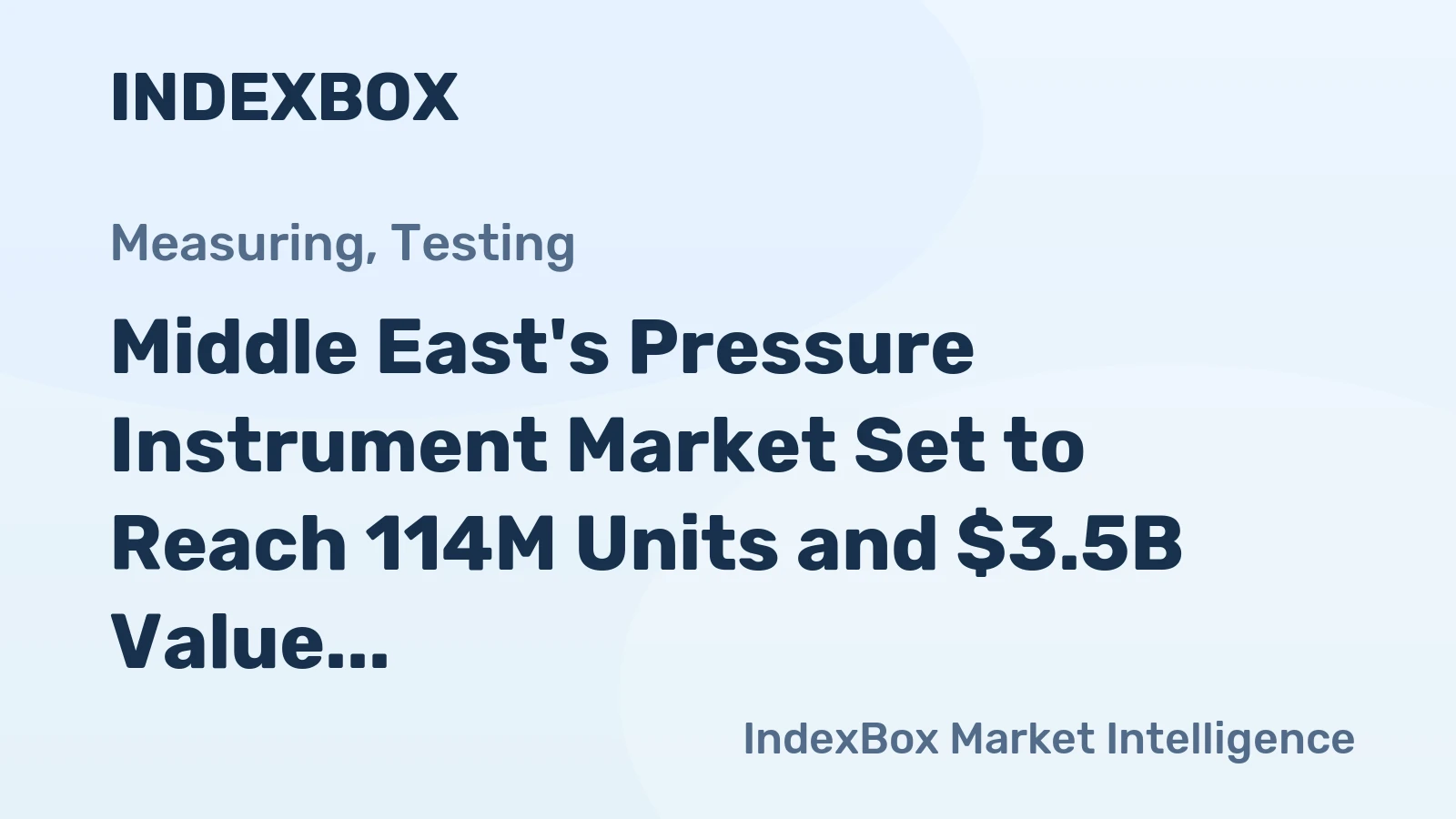 Middle East's Pressure Instrument Market Set to Reach 114M Units and $3.5B Value