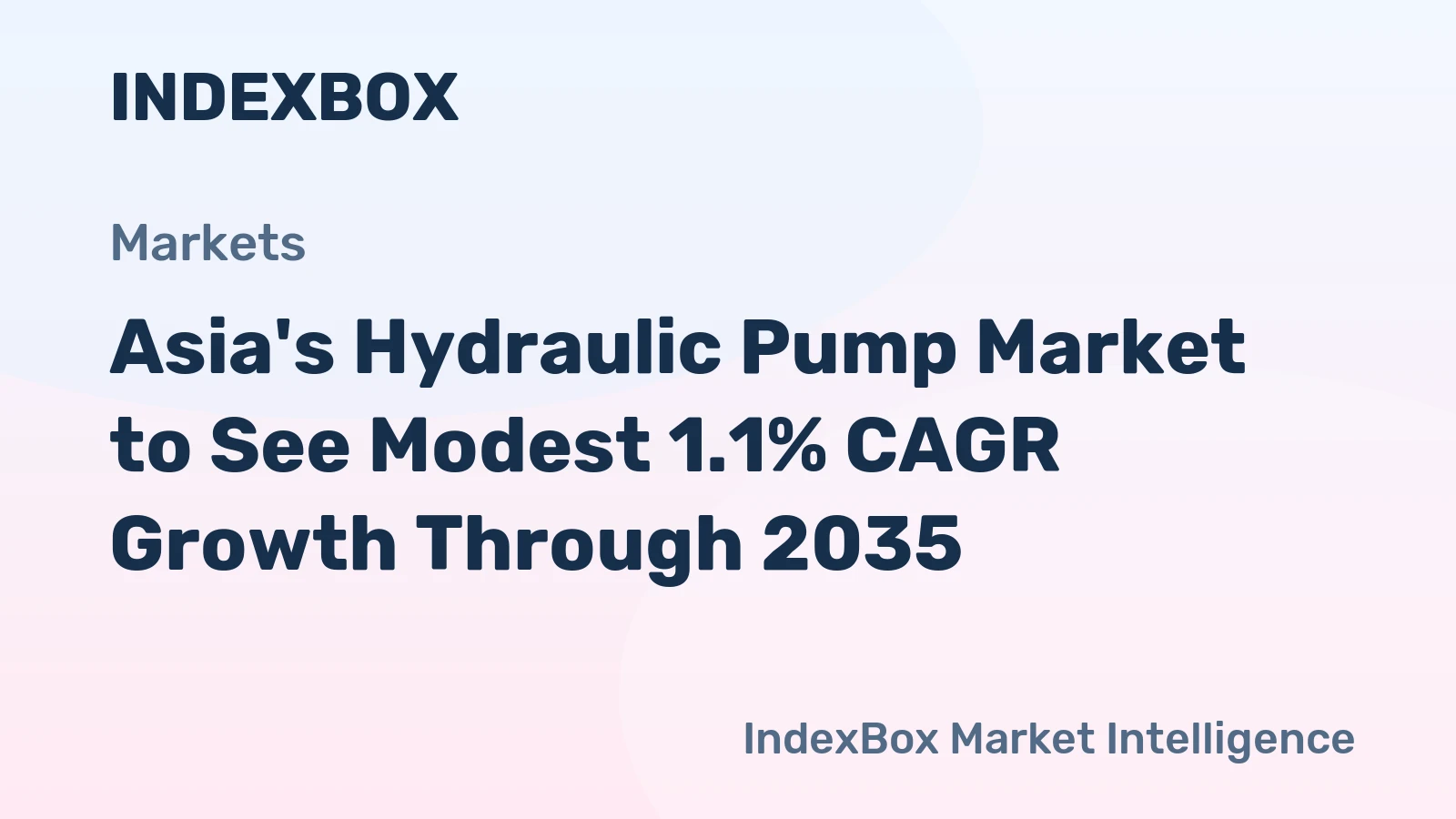 Asia's Hydraulic Pump Market to See Modest 1.1% CAGR Growth Through 2035