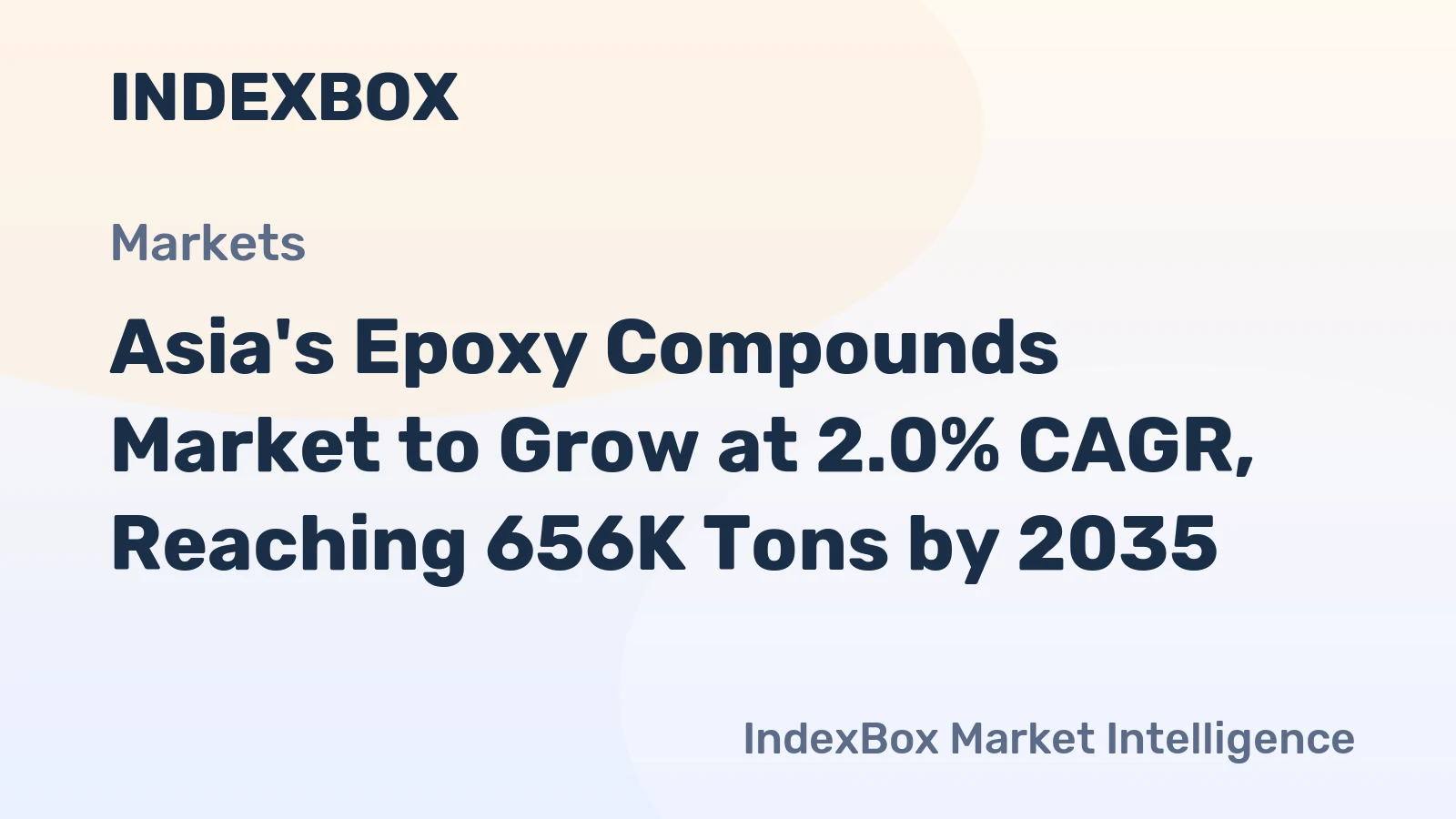 Asia's Epoxy Compounds Market to Grow at 2.0% CAGR, Reaching 656K Tons by 2035