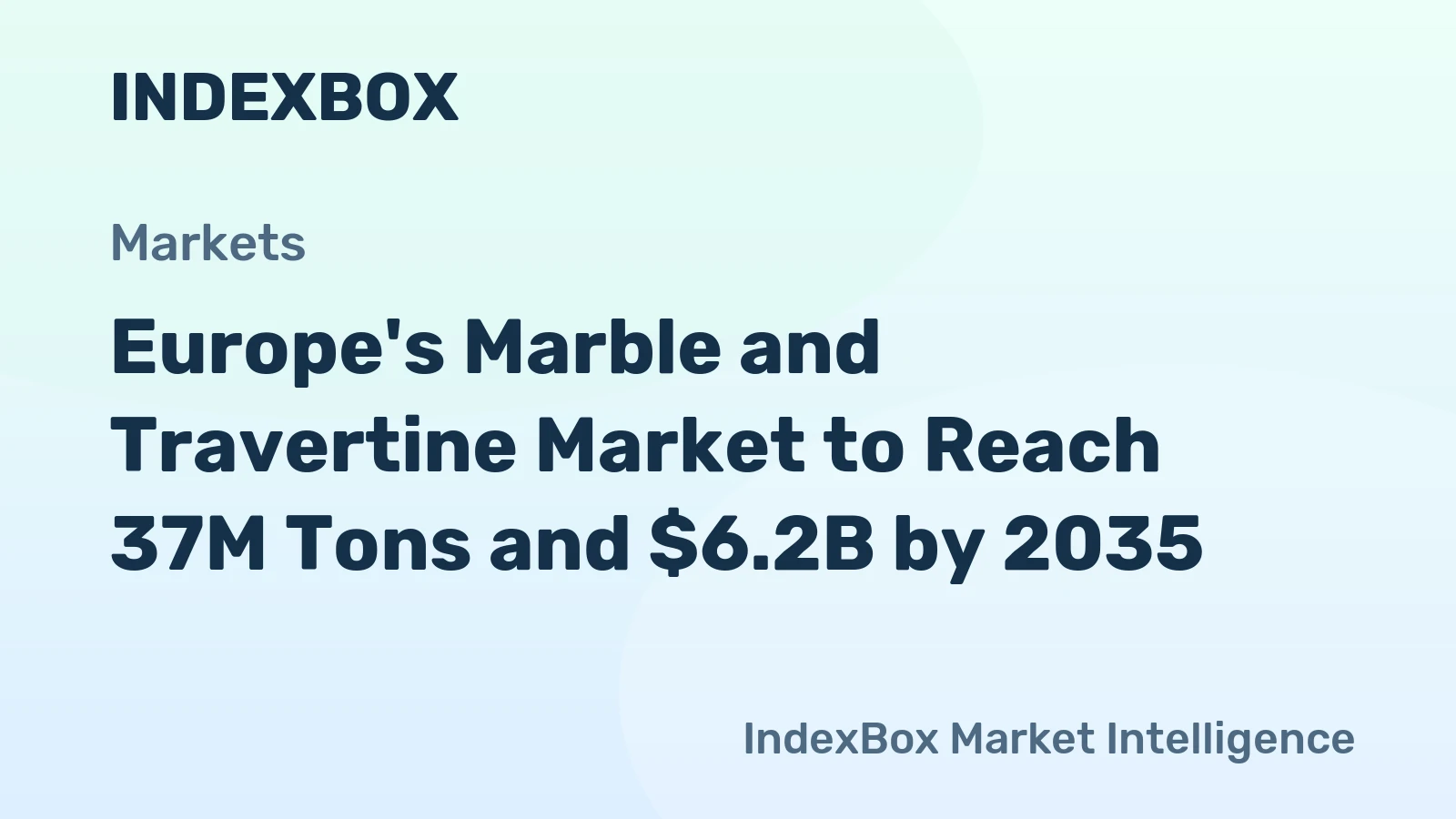 Europe's Marble and Travertine Market to Reach 37M Tons and $6.2B by 2035