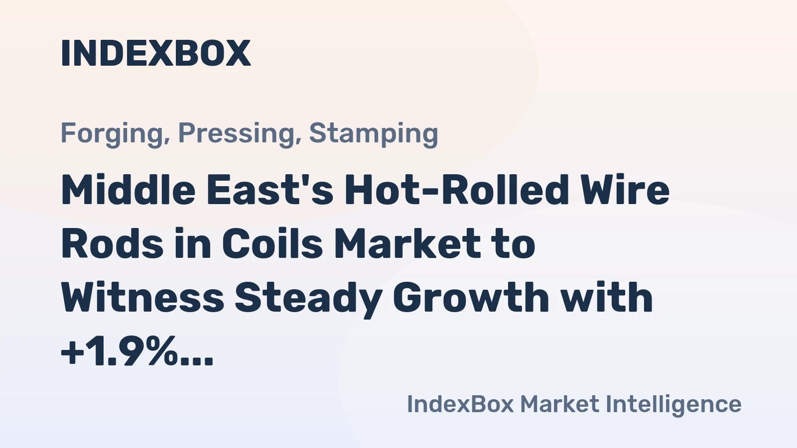 Middle East's Hot-Rolled Wire Rods in Coils Market to Witness Steady Growth with +1.9% CAGR