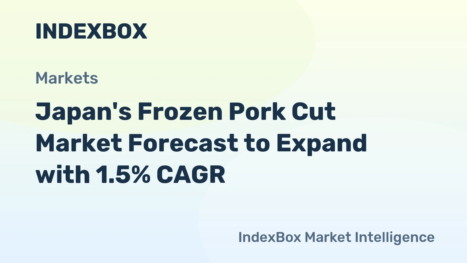 Japan's Frozen Pork Cut Market Forecast to Expand with 1.5% CAGR